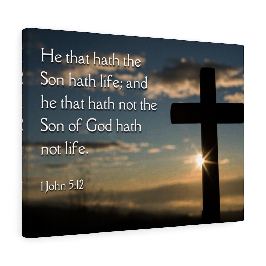 Trinx Son Of God 1 John 5:12 Christian Wall Art Bible Verse Print Ready ...