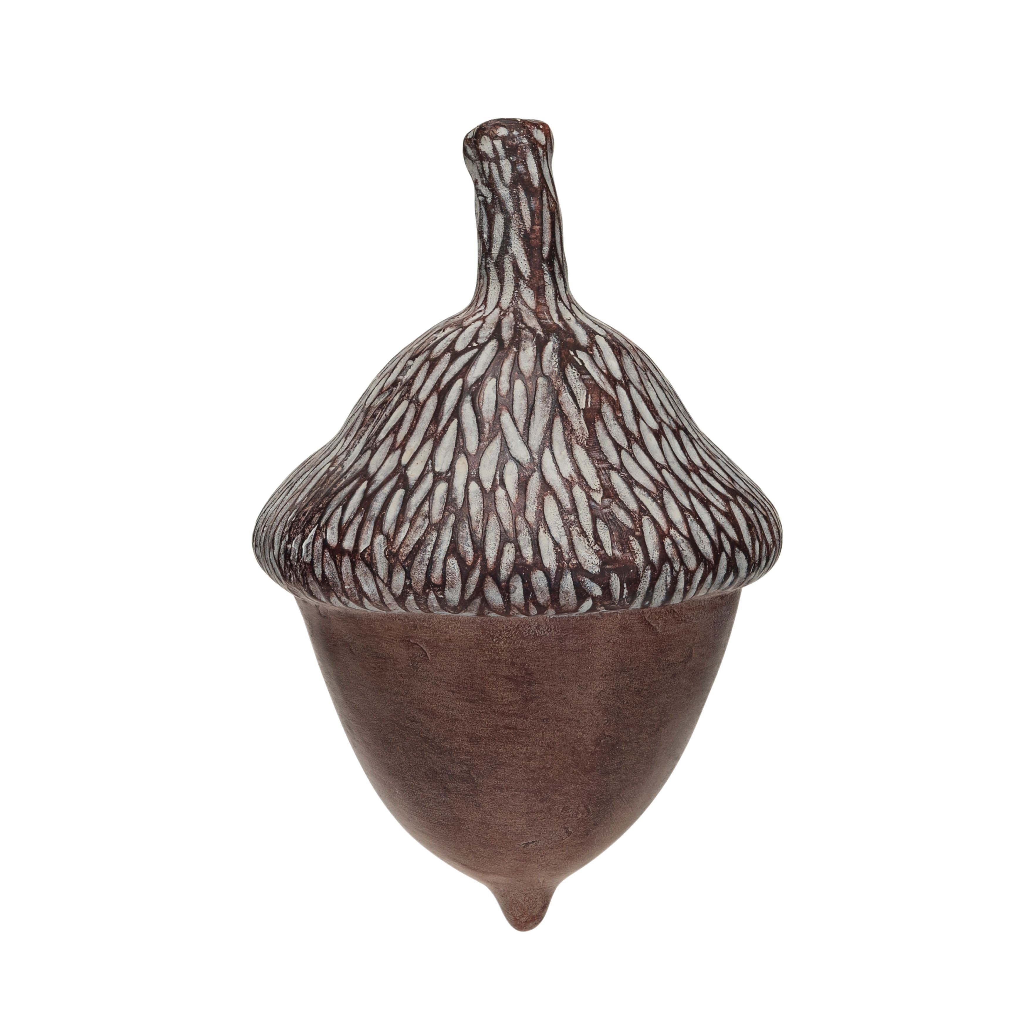 The Holiday Aisle® Compact Resin Acorn Decor With Stone Powder Finish ...