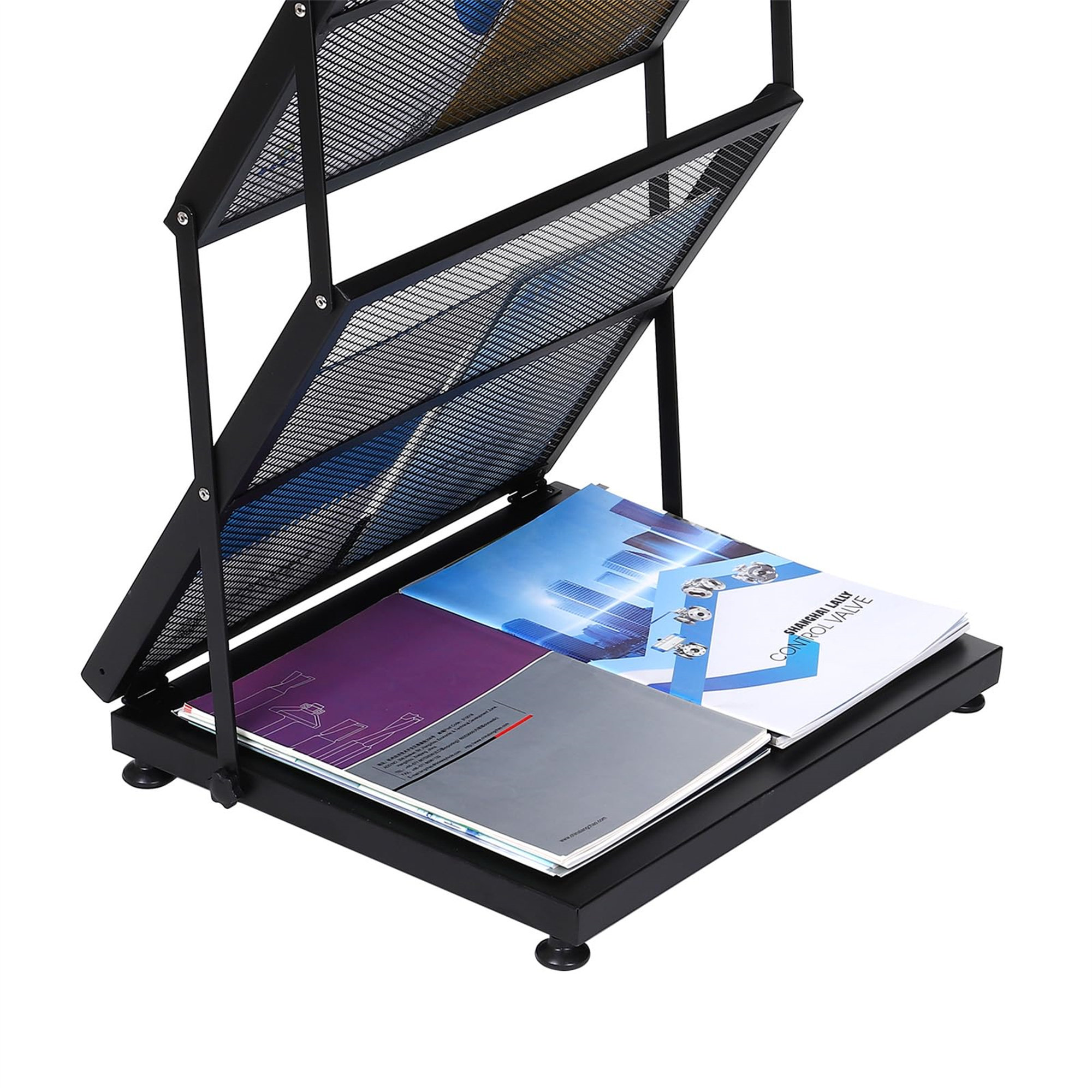 Rebrilliant Foldable Magazine Display Racks Floor Standing 5 Layers ...