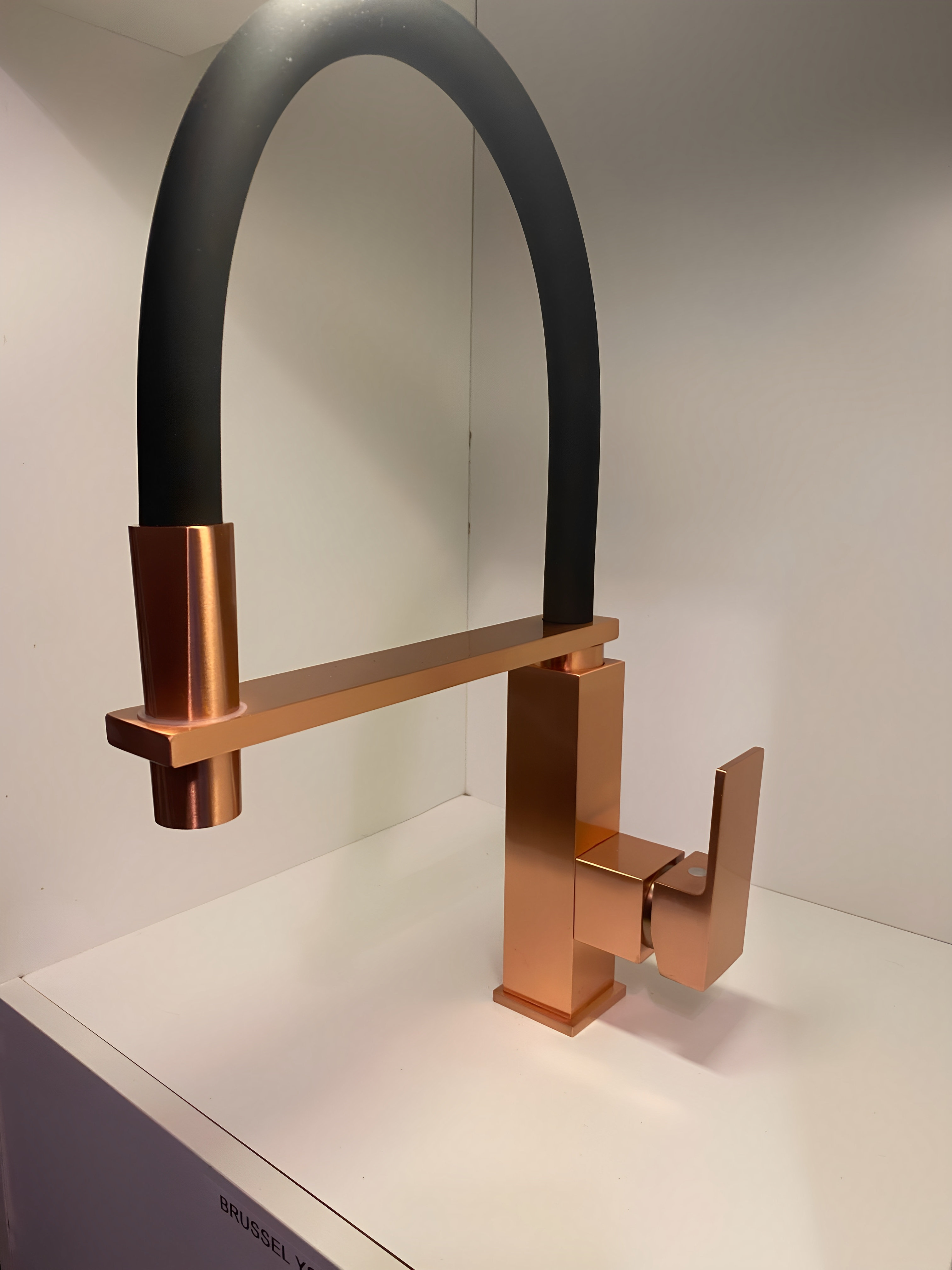 Sani Canada Copper Satin Rose Industrial Square Kitchen Faucet | Wayfair