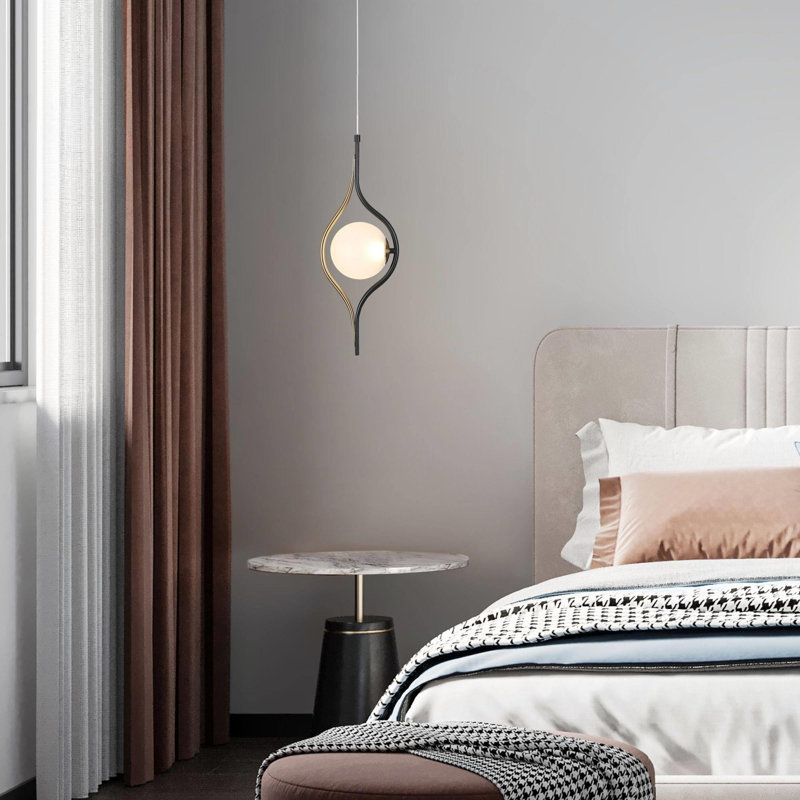 Orren Ellis Essinger 1 - Light Shaded Globe LED Chandelier | Wayfair