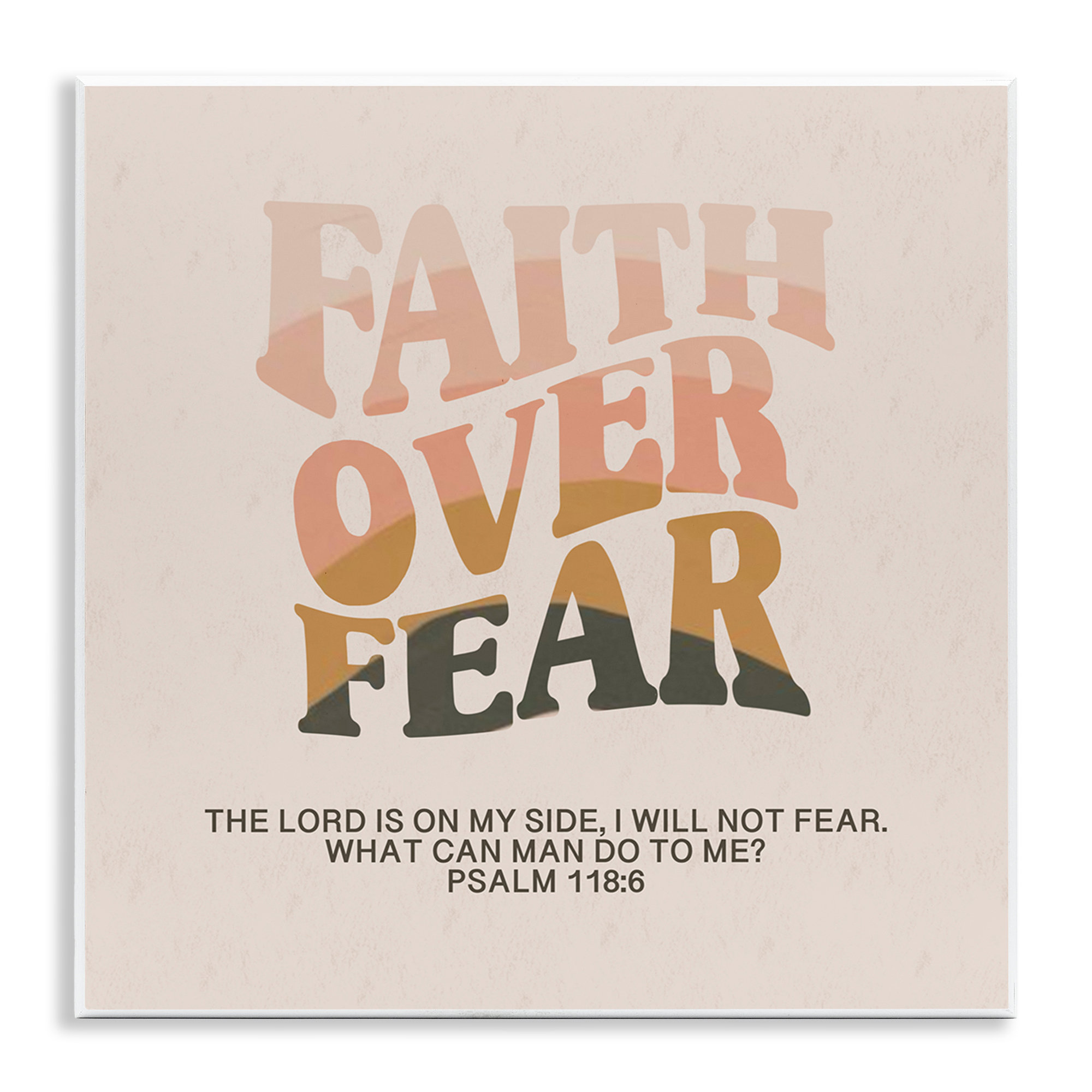 Ebern Designs Retro Faith Over Fear Wall Plaque Art by Amylee Weeks ...