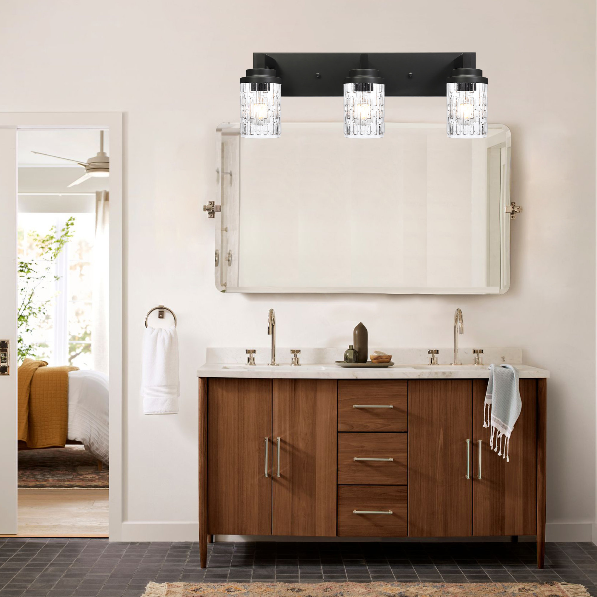 Latitude Run® Bathroom Light Fixtures Matte Black, Vanity Lights For ...