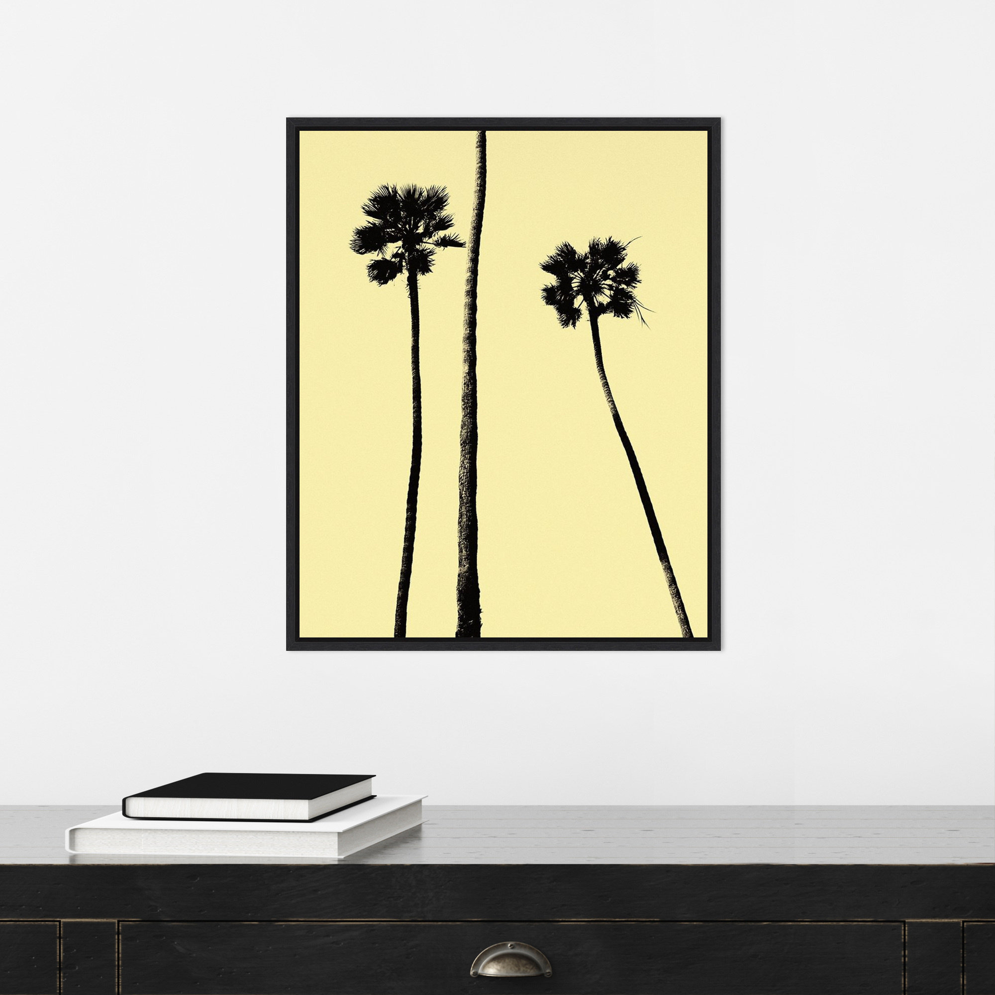 Bayou Breeze Palm Trees 2000 (Yellow) By Erik Asla Framed Canvas Wall ...