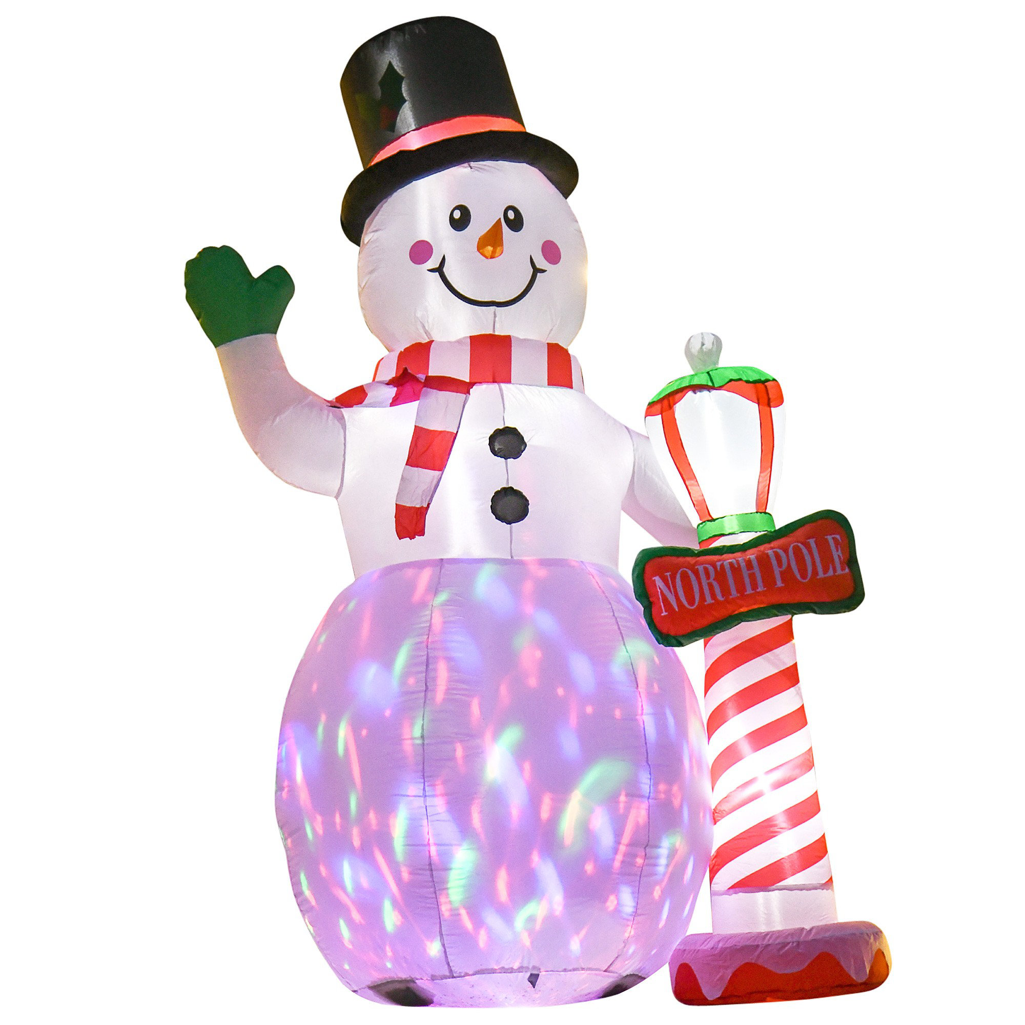Alcott Hill® HOMCOM 8ft Christmas Inflatables Outdoor Decorations ...