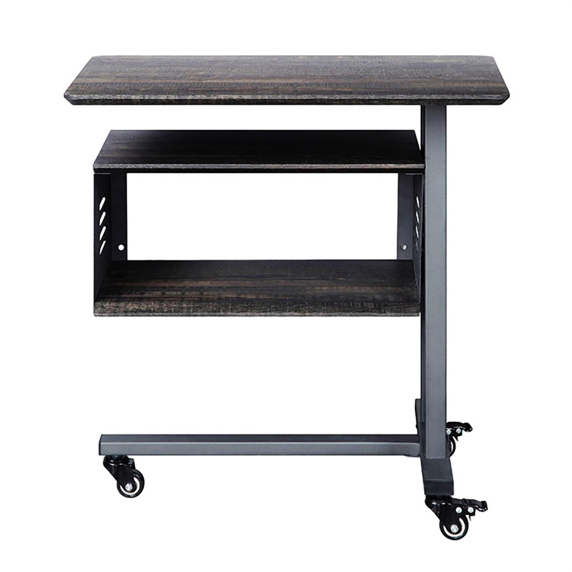 Latitude Run® Gunmetal Accent Table And Wall Shelf Set | Wayfair