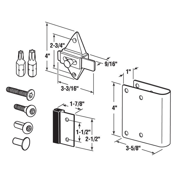 Prime-Line Repair Kit for Outswinging 1 In. Doors | Wayfair