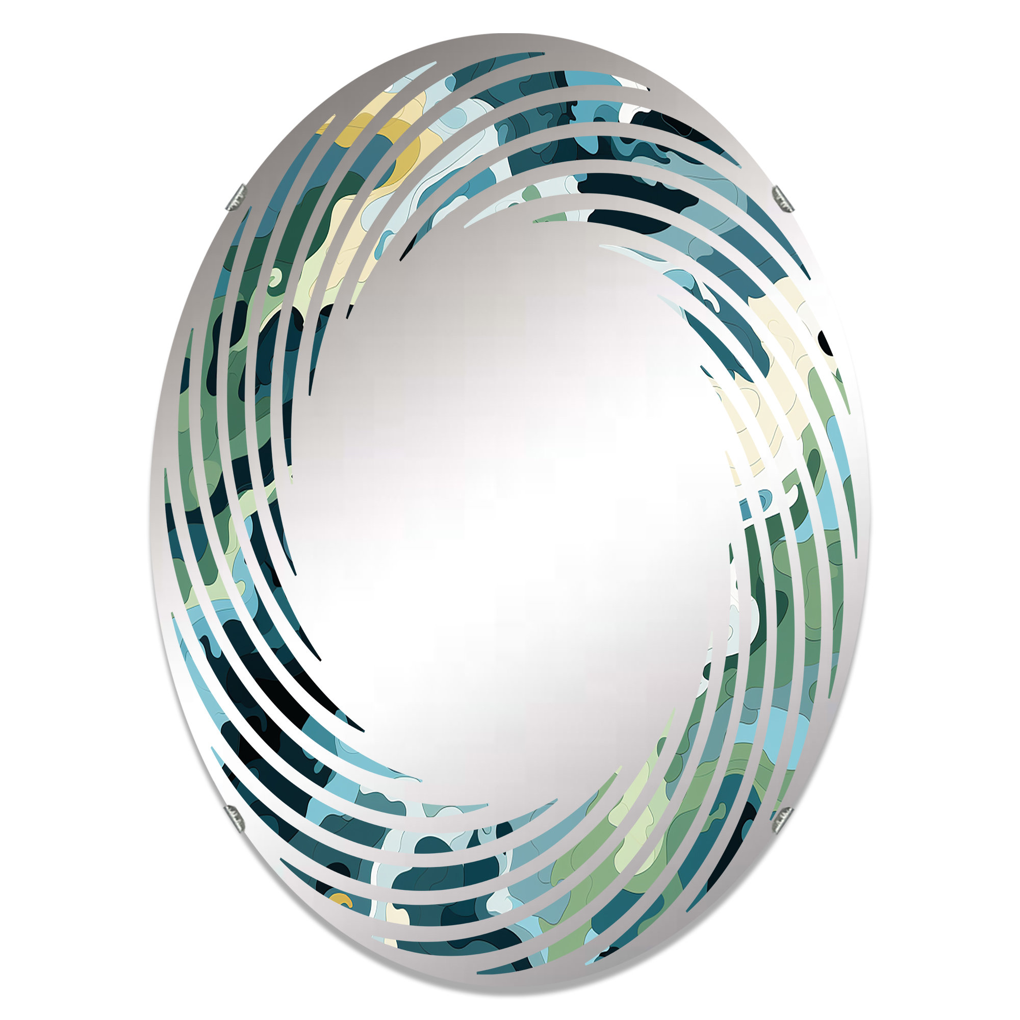 Design Art Nomadic Patterns - Spiral Wall Mirror Oval | Wayfair