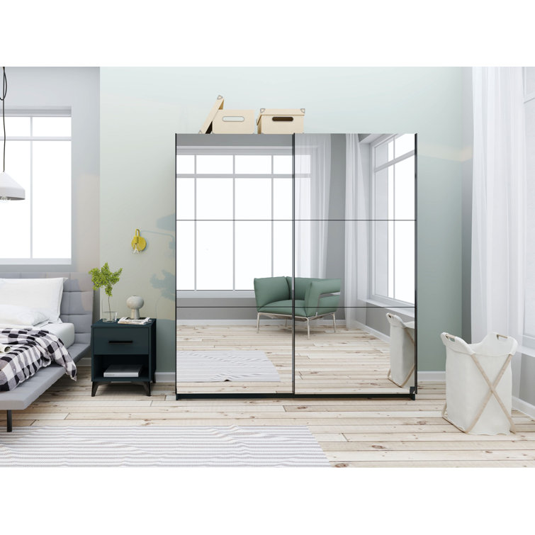 Brayden Studio Ackeron 2 Door Manufactured Wood Wardrobe | Wayfair.co.uk