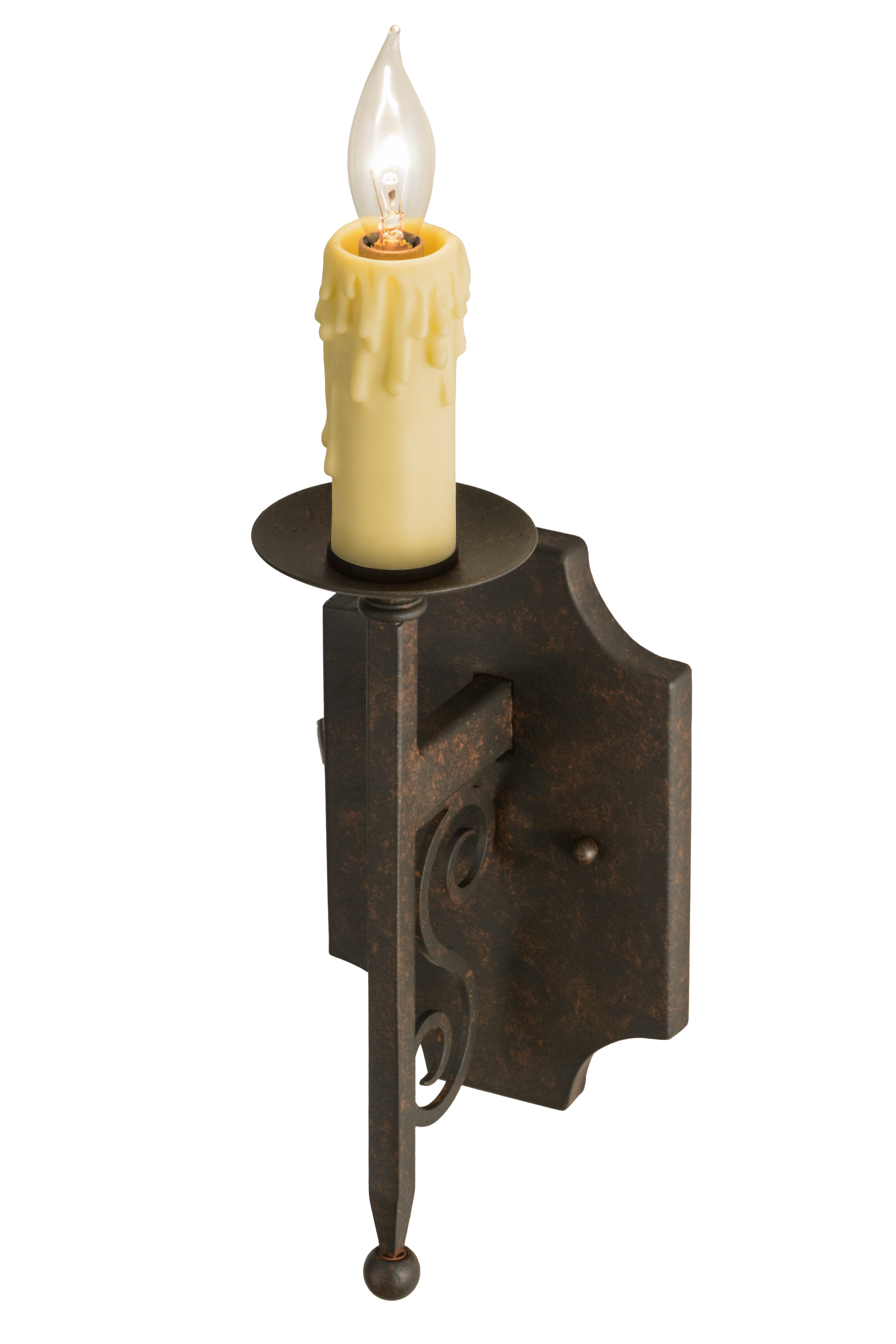 Meyda Lighting Toscano 1 - Light Dimmable Cajun Spice Candle Wall Light ...