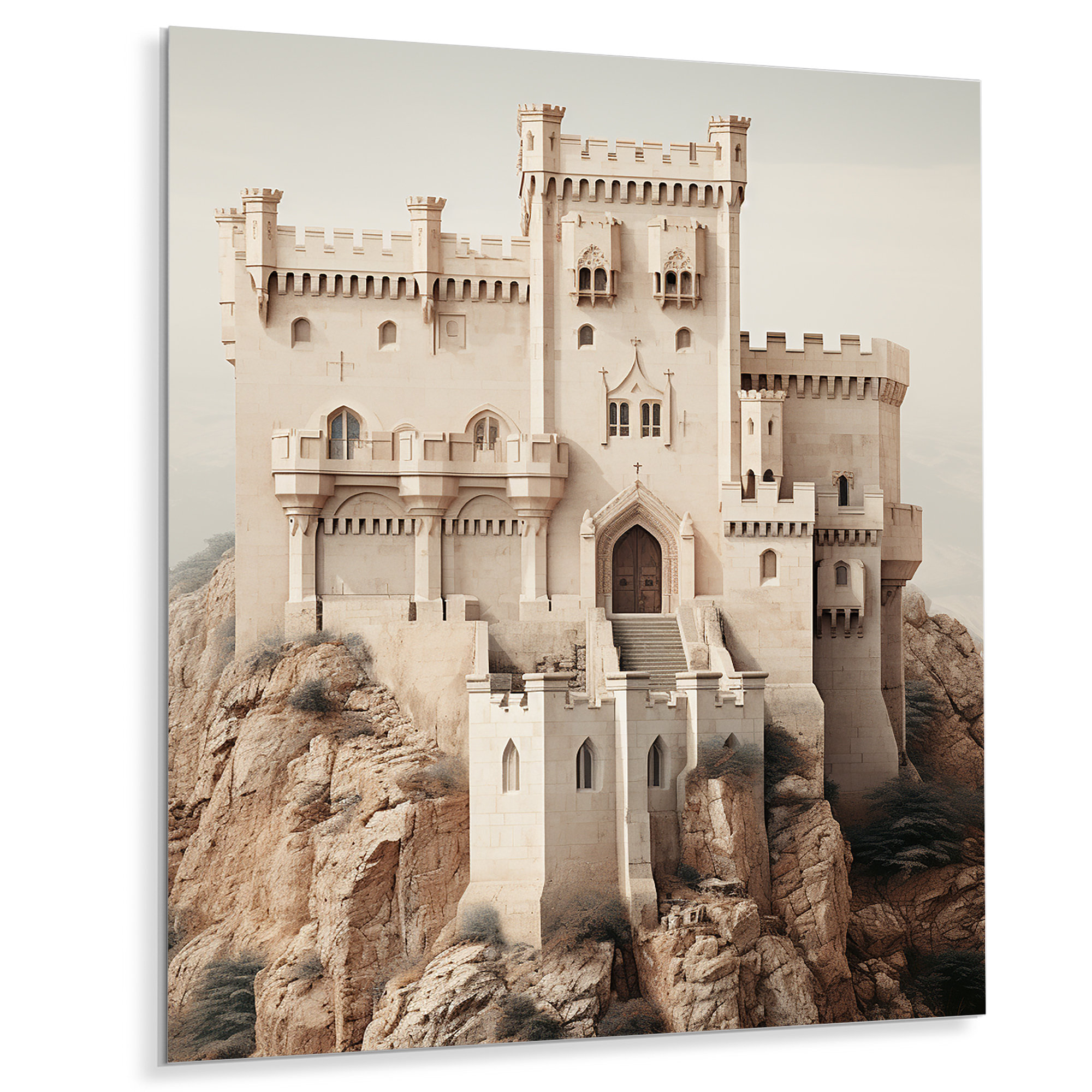 Ebern Designs Castles Minimalist Majesty I - Castles Metal Wall Art ...