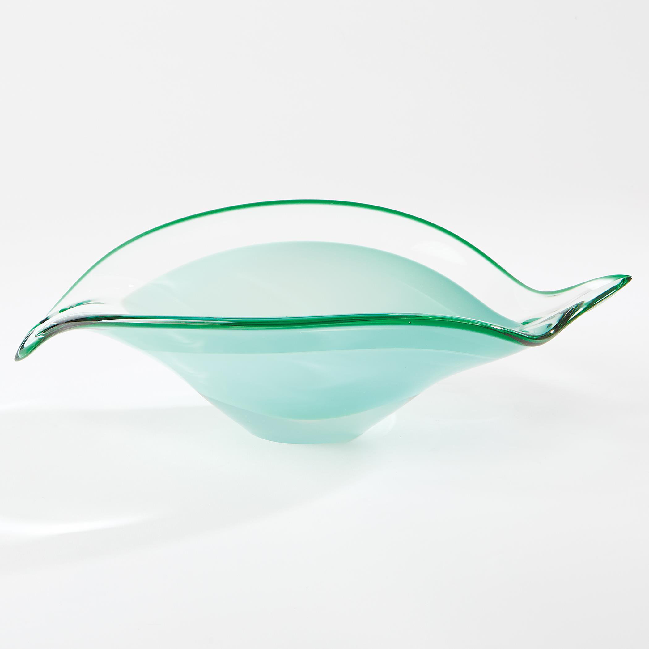 Signature III Bent Leaf Bowl-Celadon-Lg | Wayfair