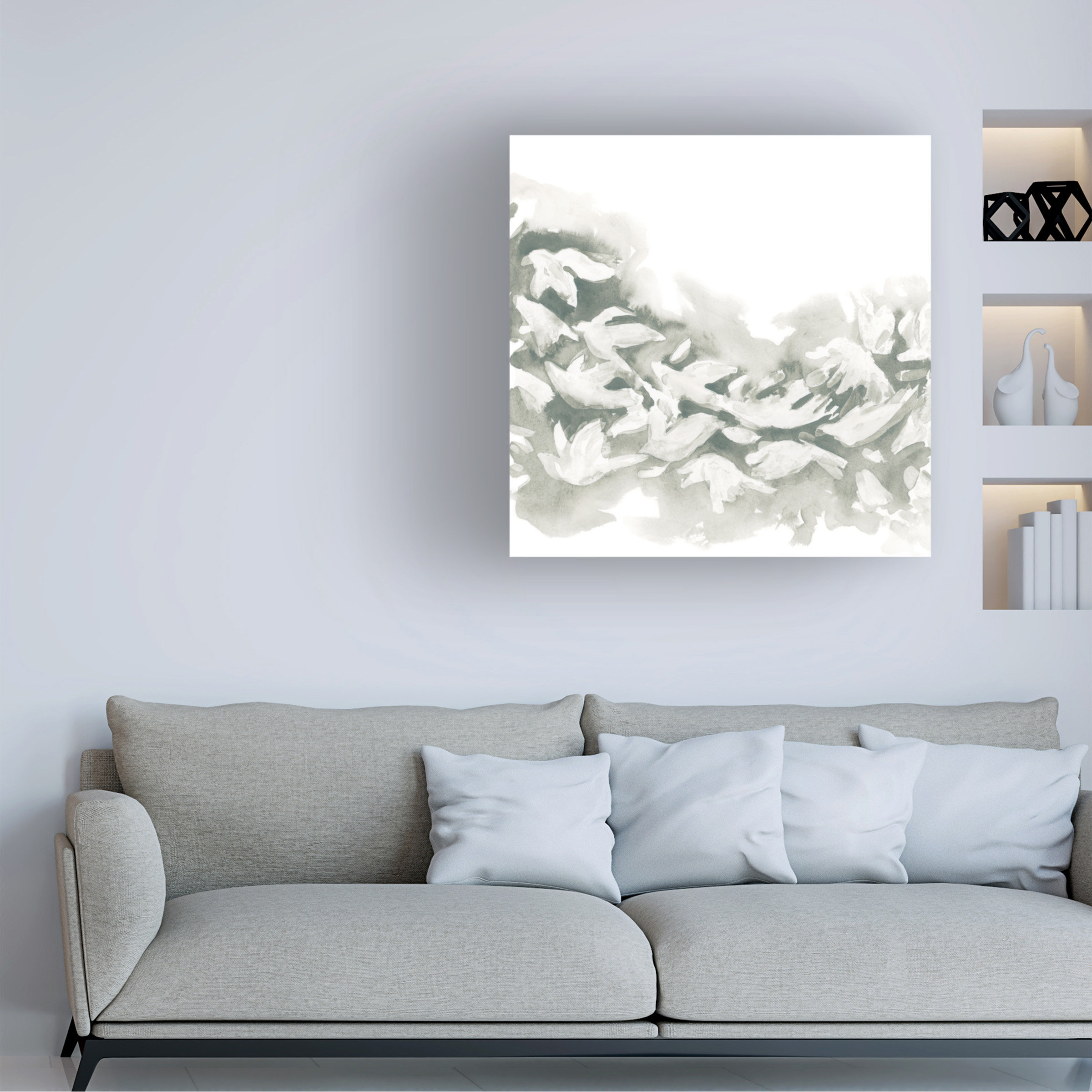 Trademark Fine Art Modern & Contemporary " Carbon Flock II " on Canvas ...