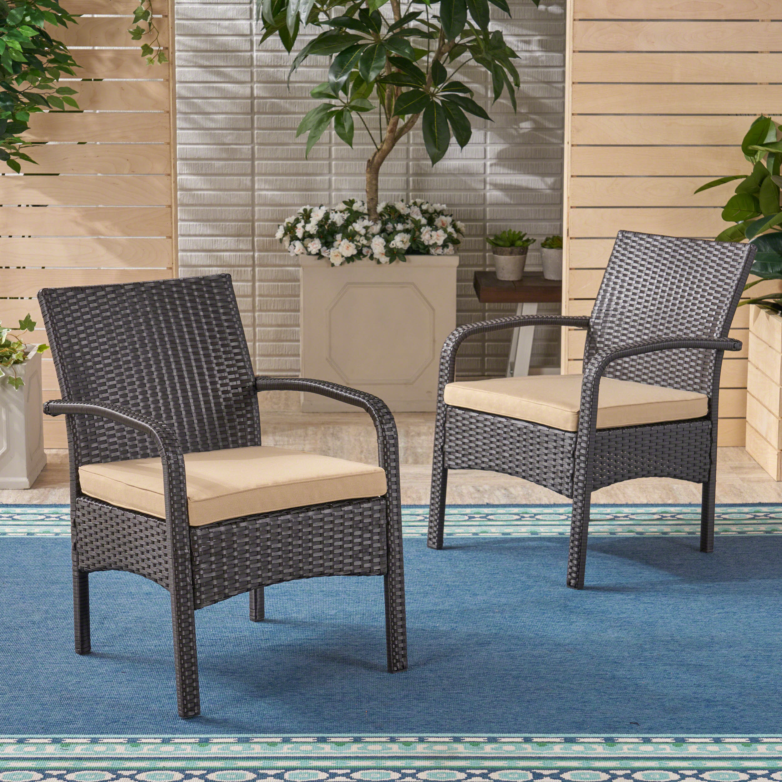Gracie Oaks Grissett Patio Chair with Cushion & Reviews | Wayfair