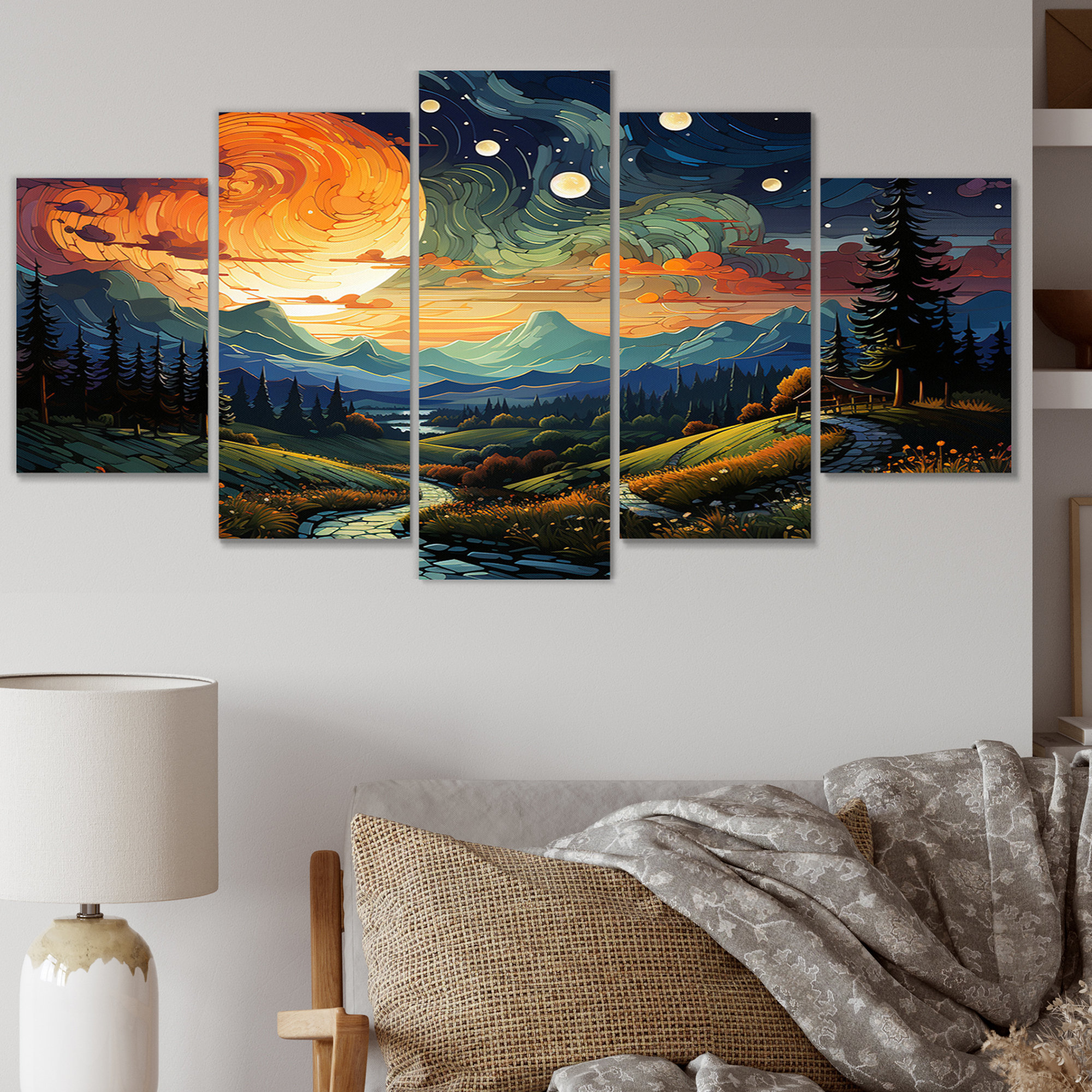Millwood Pines Colorful Northernlights Road To Infinity I - Landscapes ...