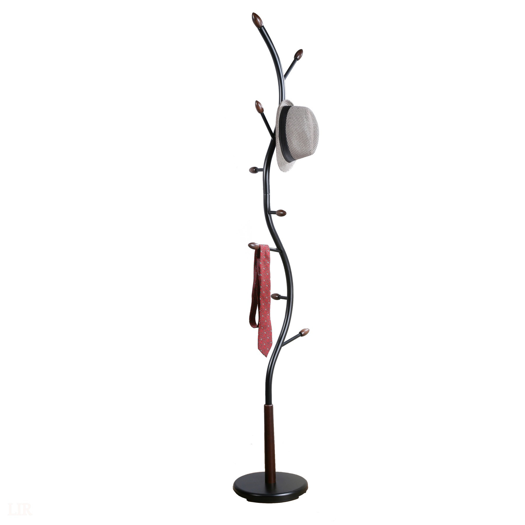 Ivy Bronx Arles Standing Coat Rack With 9 Hooks, Heavy Base For ...