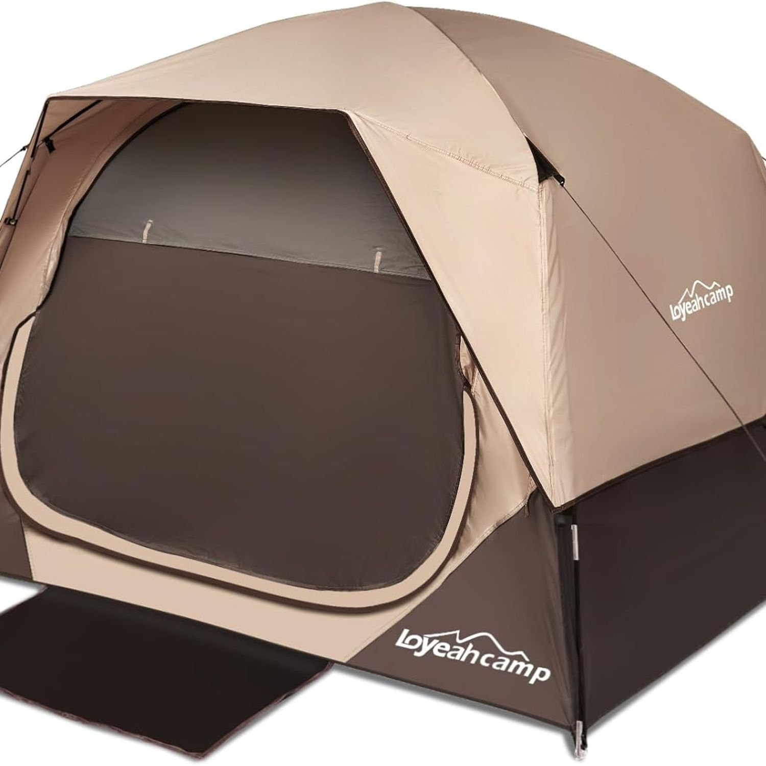 Silodo 4 Person Shade Camping Tent, Easy to Set Up Waterproof Family ...