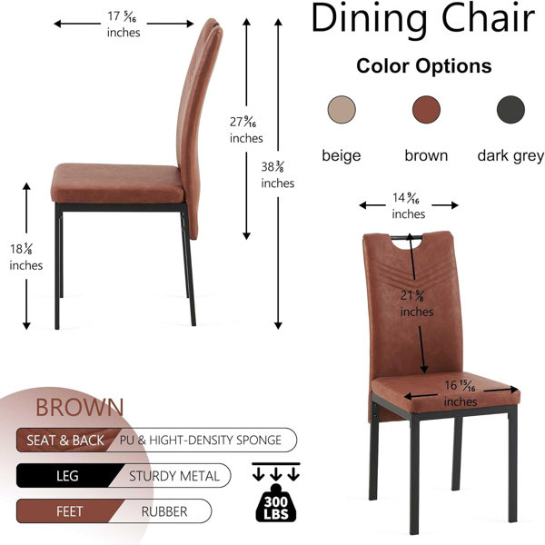 Latitude Run® Prangins 18'' H Faux Leather Upholstered Side Chair ...