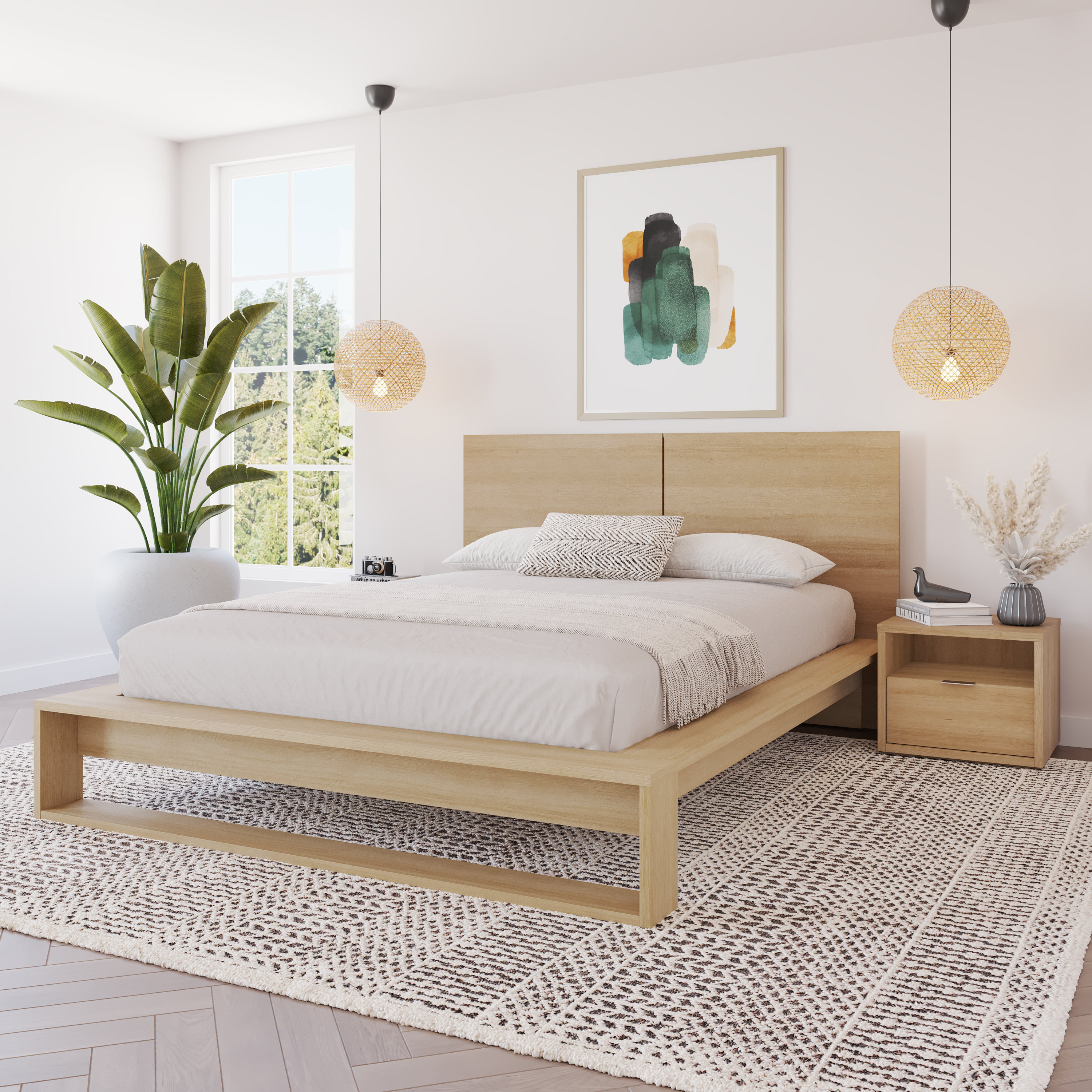 Hokku Designs Joey Queen Size 4 Piece Bedroom Set | Wayfair