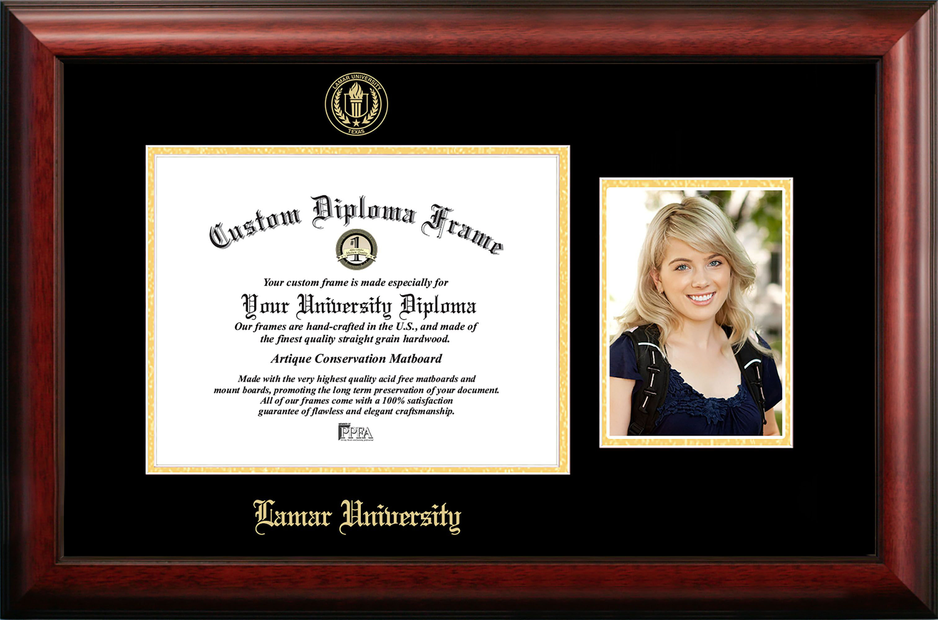 Campus Images Lamar University Embossed Diploma Picture Frame | Wayfair