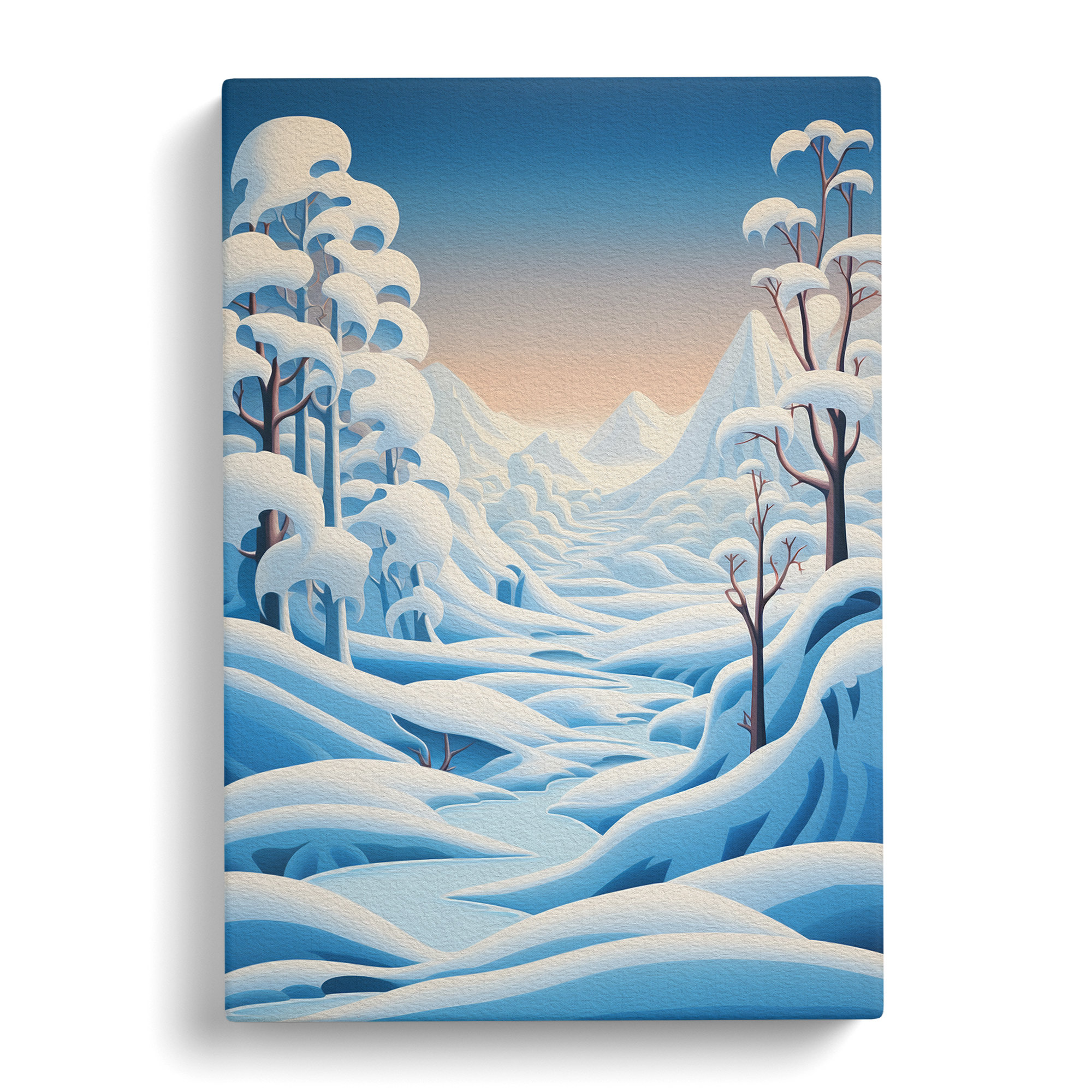 Alpen Home Winter Landscape Hard Edge Painting - Print | Wayfair.ie