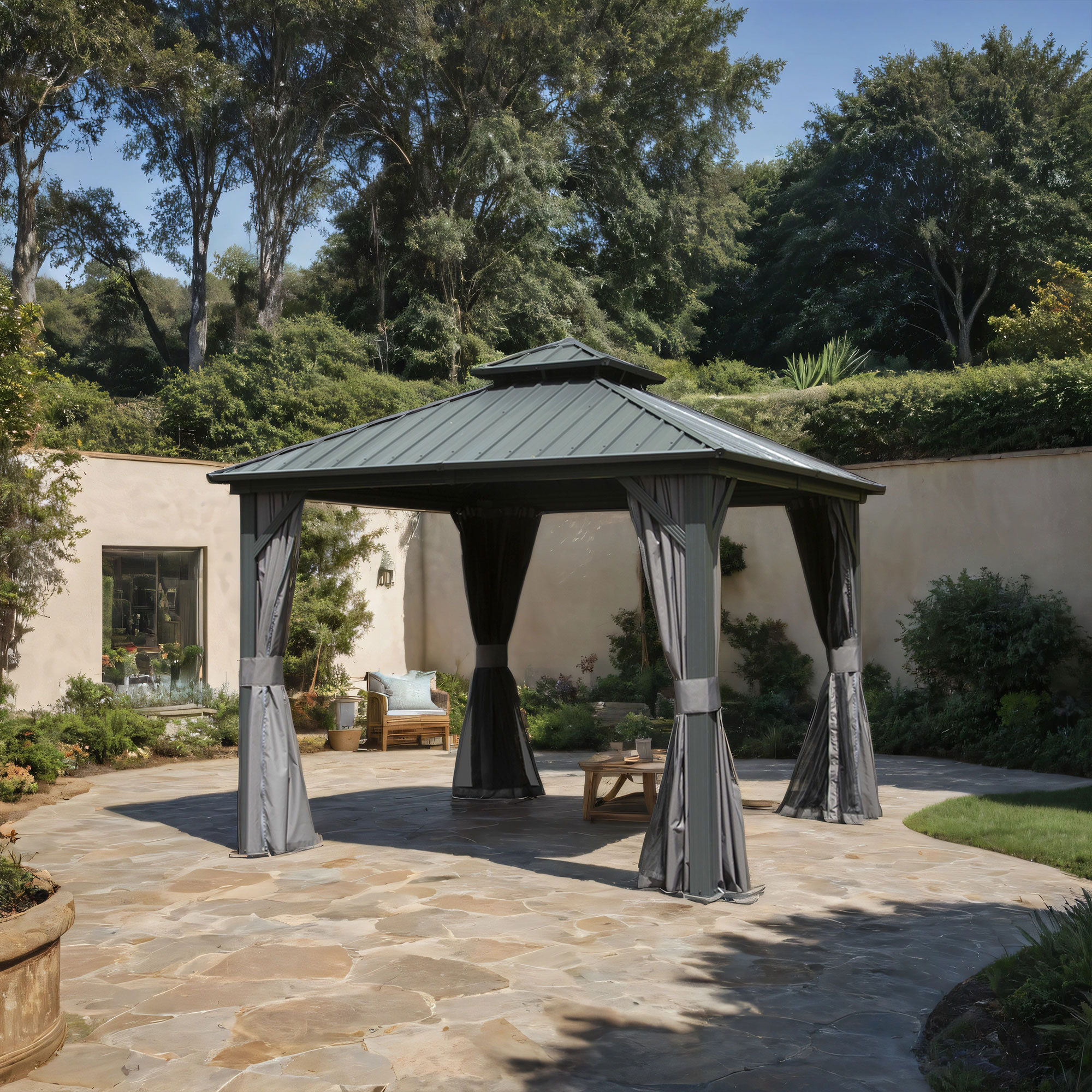Magic Racks Aluminum Patio Hardtop Gazebo | Wayfair