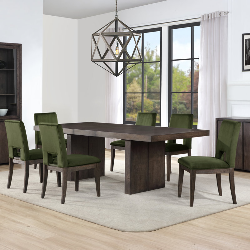 Red Barrel Studio® Pryor 78"-96" Extendable Dining Table Set & Reviews ...