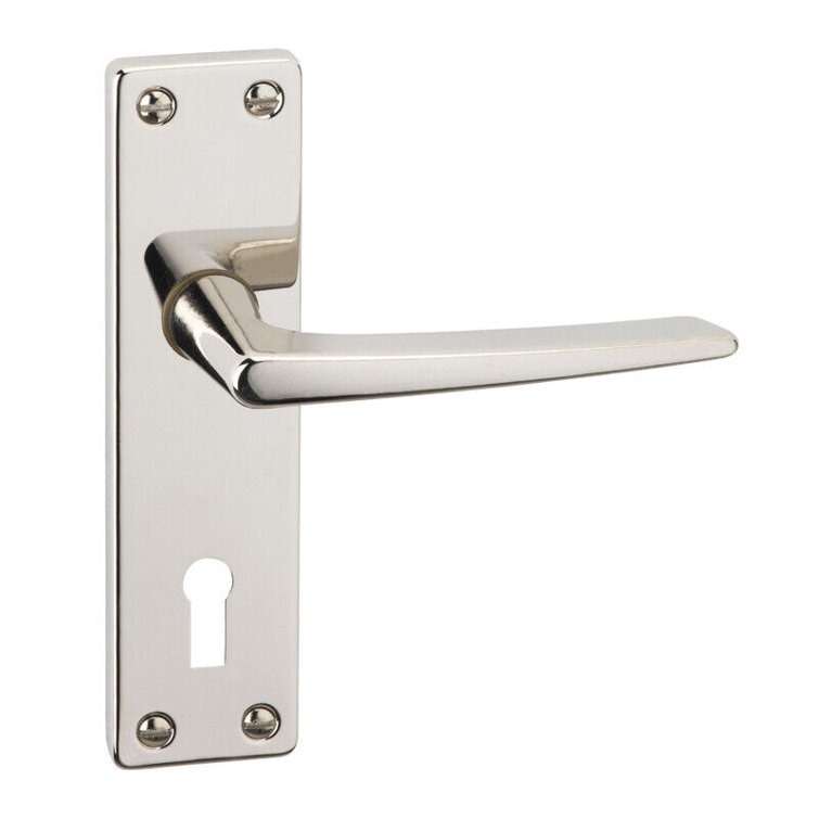 Urfic Royale Metal Lever Latch Door Handles Set Round Rose Internal ...