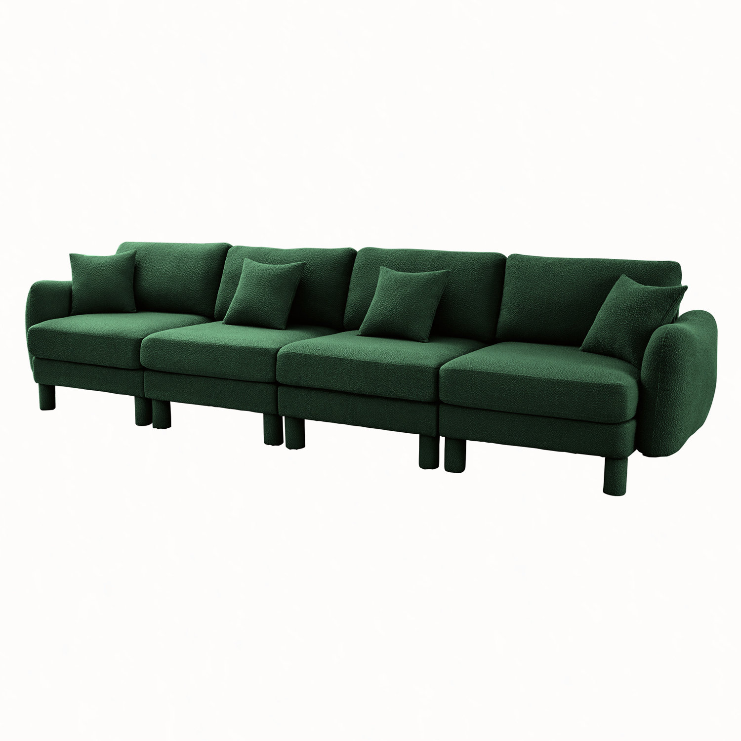 Latitude Run® Fabric 4-seater Sofa Couch With Distinctive Shell-shaped ...