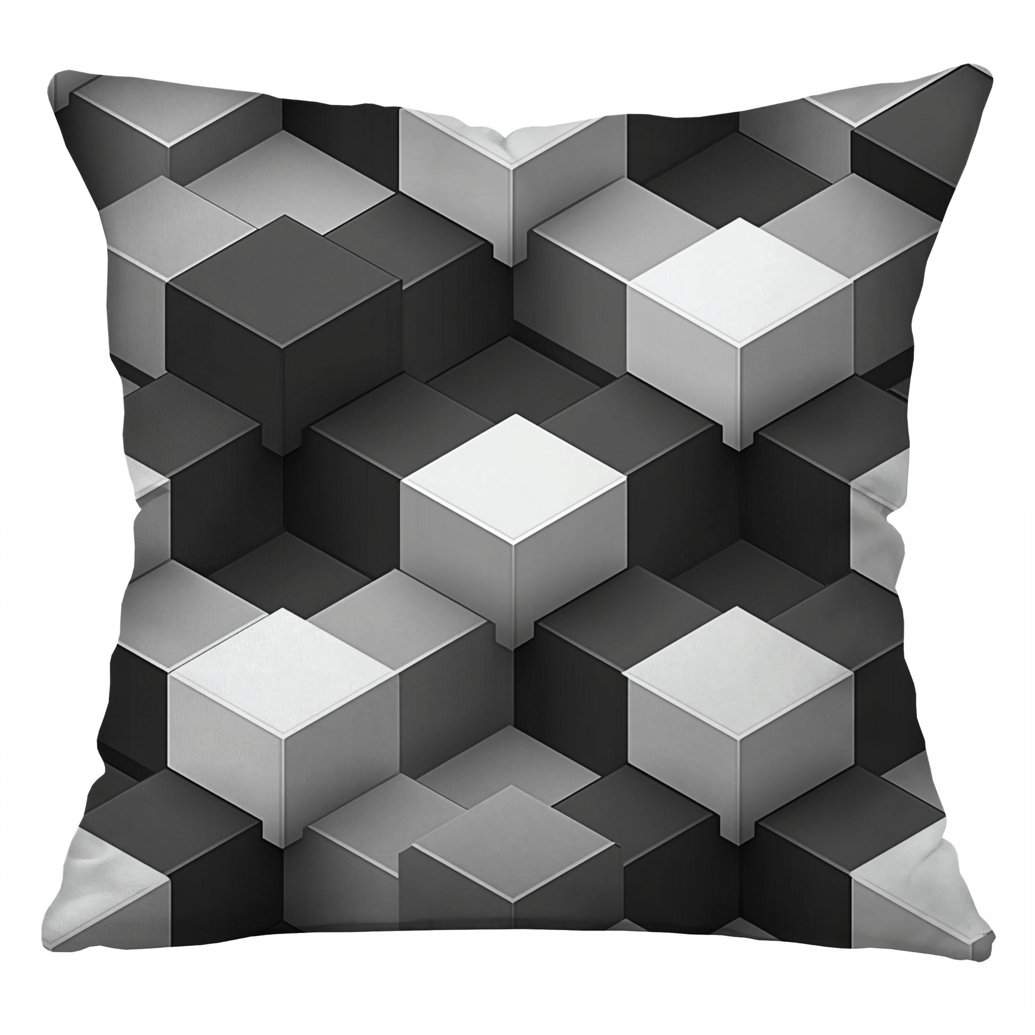 VisionDecor Cube Structure Throw Pillow, Geometric Twill Pillows | Wayfair
