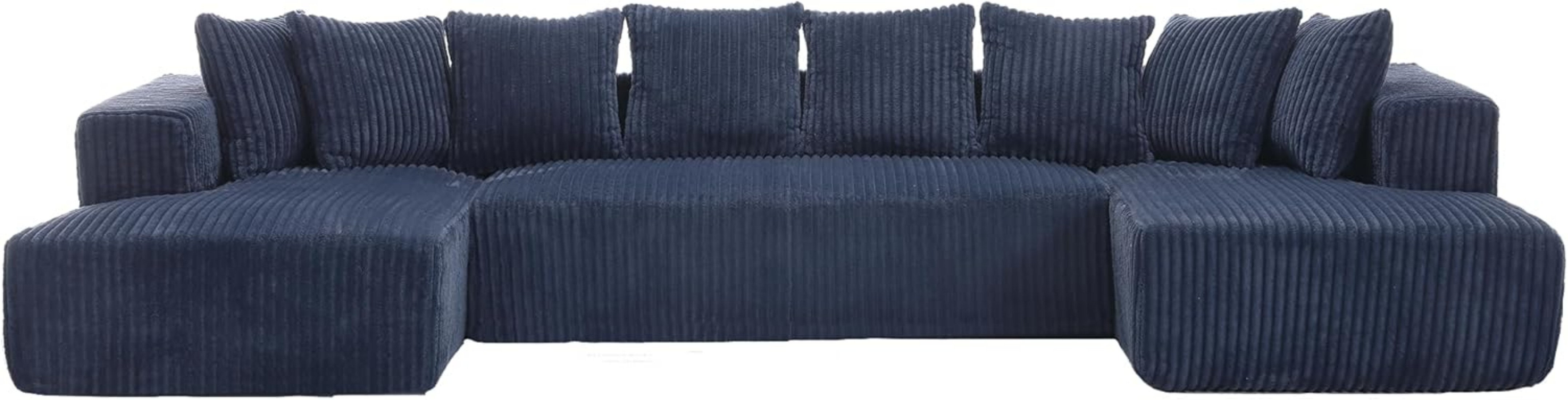 Ivy Bronx 130" Modular Sectional Sofa, U-Shaped Sofa Couch With Chaise ...