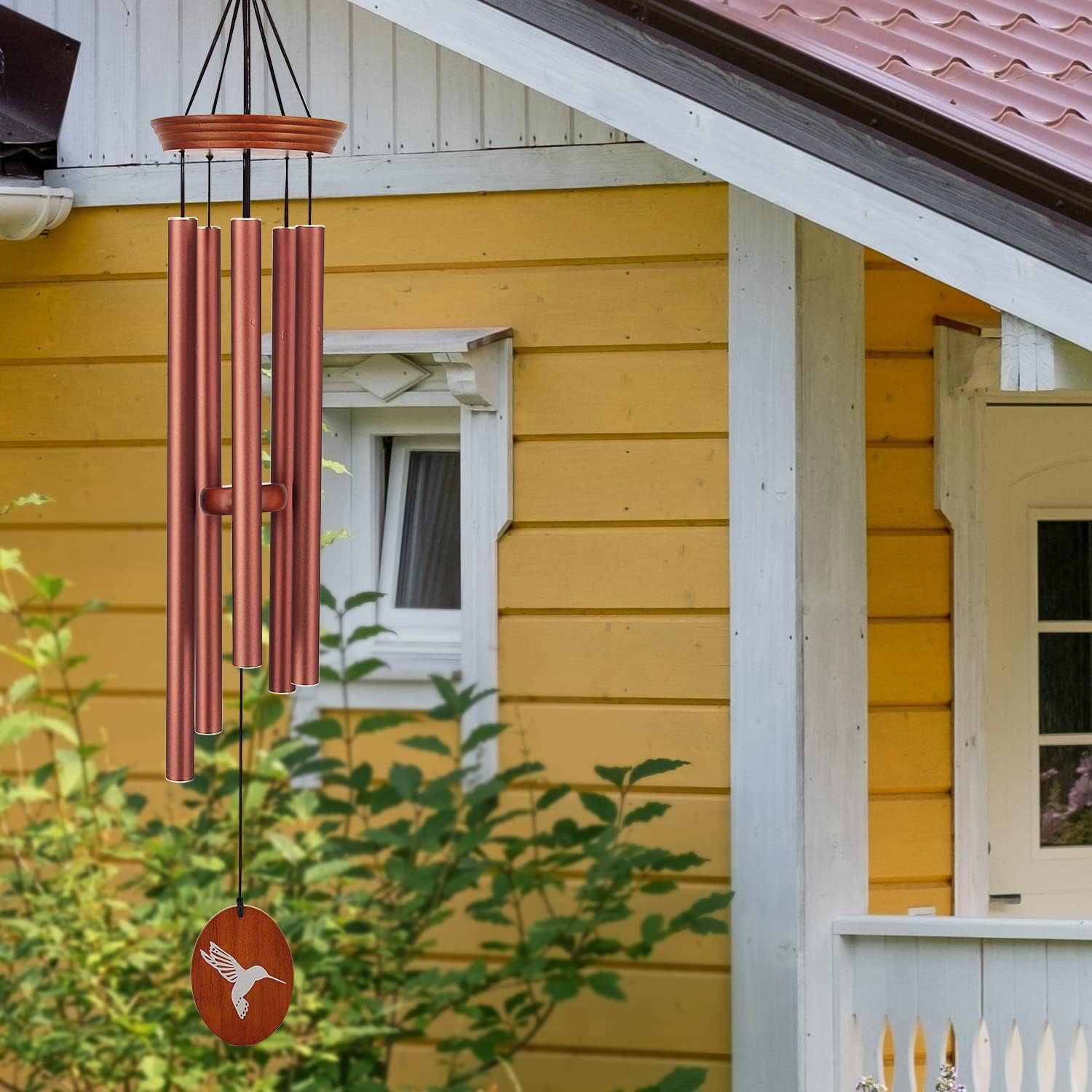 Arlmont & Co. Hummingbird Outdoor Wind Chimes 33" Tall Tuned Melody ...