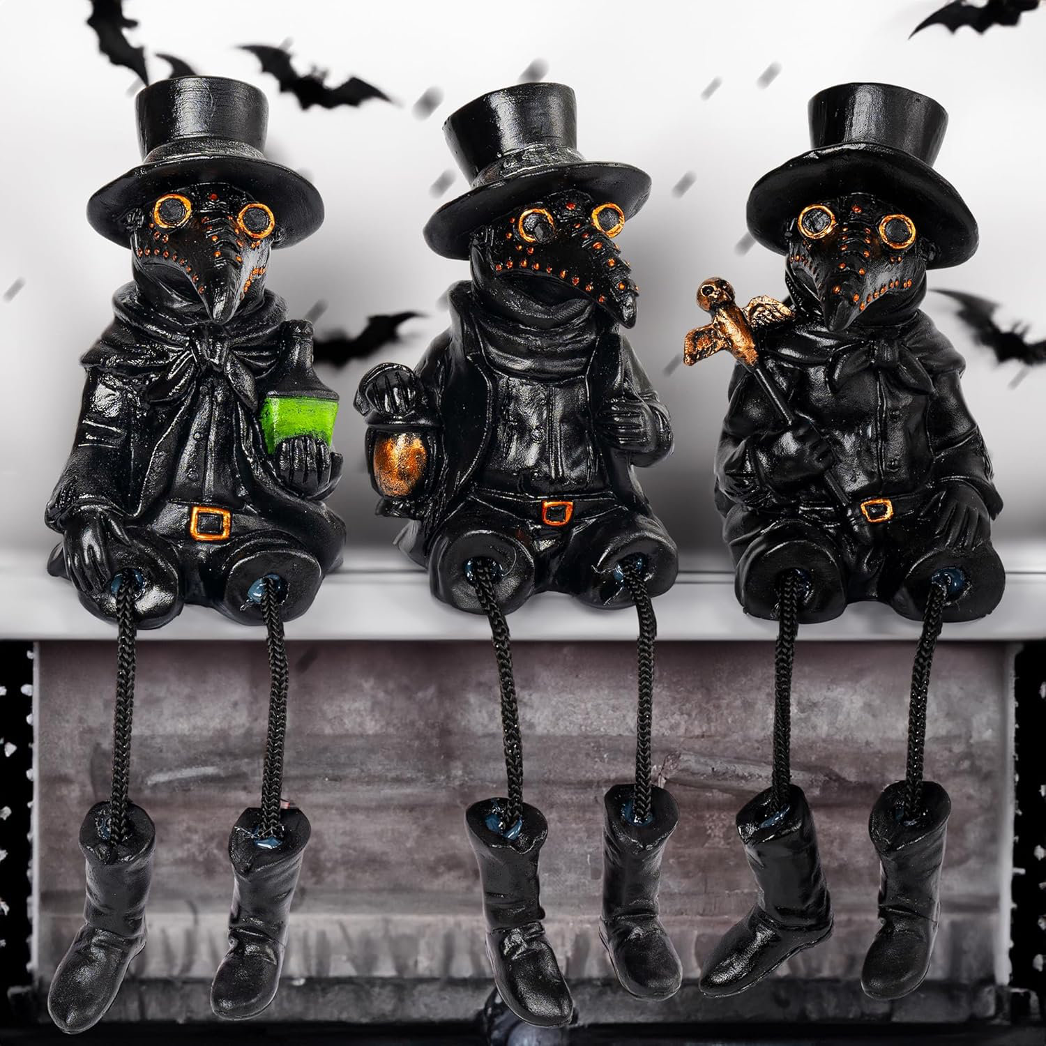 Astoria Grand Bright 3 Pcs Halloween Plague Doctor With Dangling Legs ...