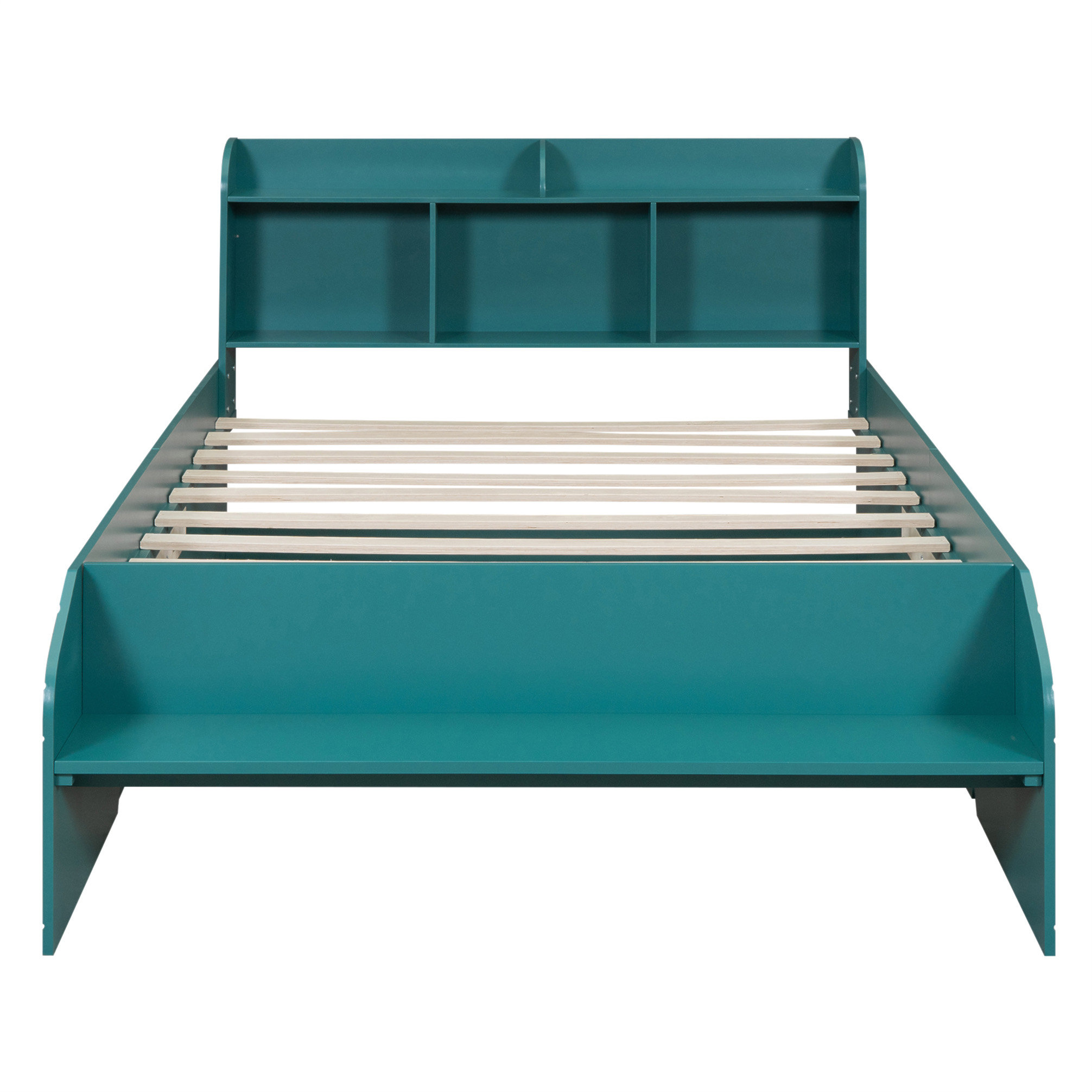 STYLISH Wood Full Size Platform Bed With 2 Drawers, Storage Headboard ...