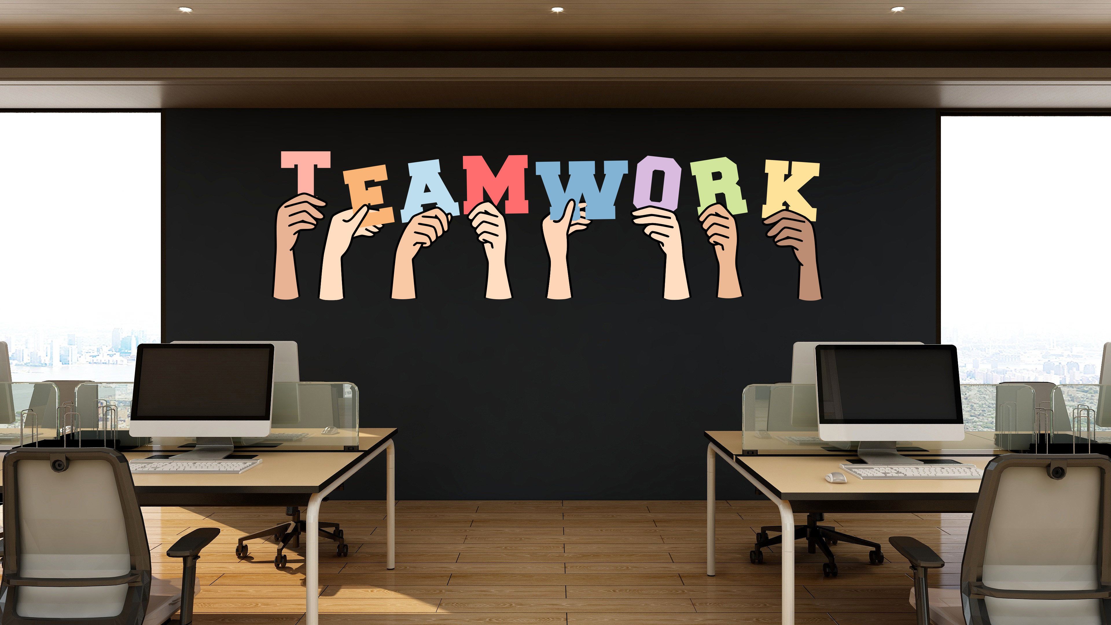 Stickalz Teamwork Office Wall Decal | Wayfair