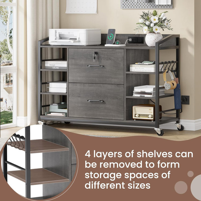 Latitude Run® 2-Drawer Lateral Filing Cabinet & Reviews | Wayfair