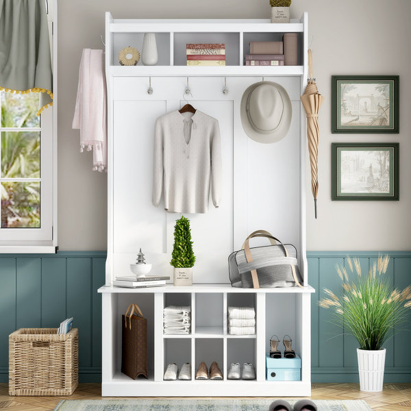 Wildon Home® Hall Tree With Bench Mudroom Storage Unit Hall Tree With ...