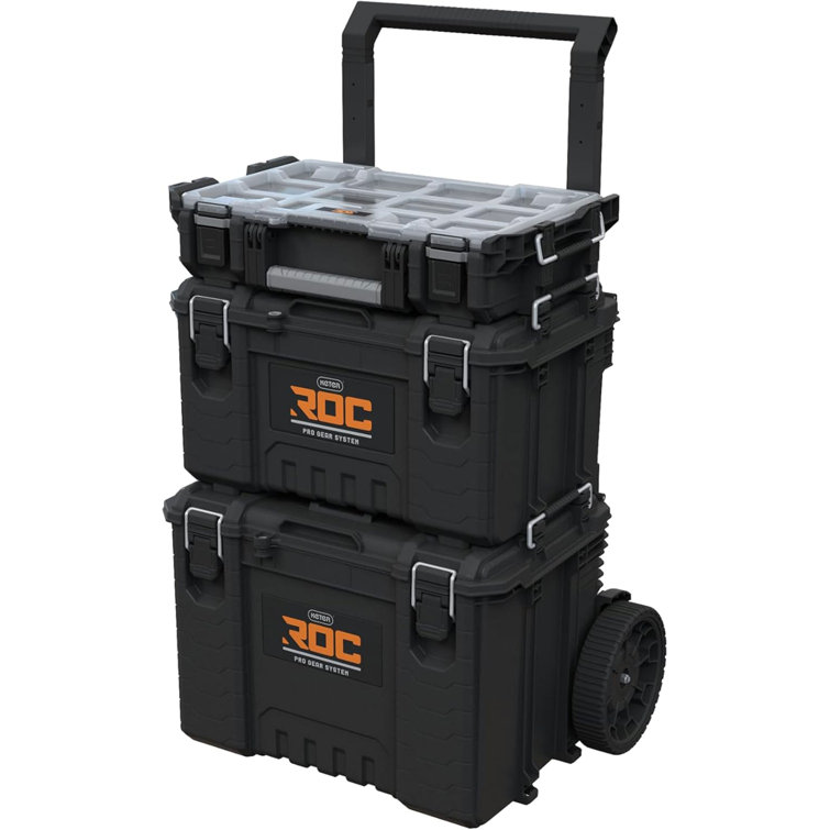 Keter Roc Pro Gear Heavy Duty Mobile Tool Storage Cart Black/grey ...
