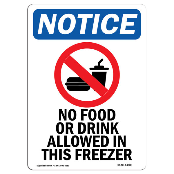 SignMission No Food or Drink Allowed Sign with Symbol | Wayfair