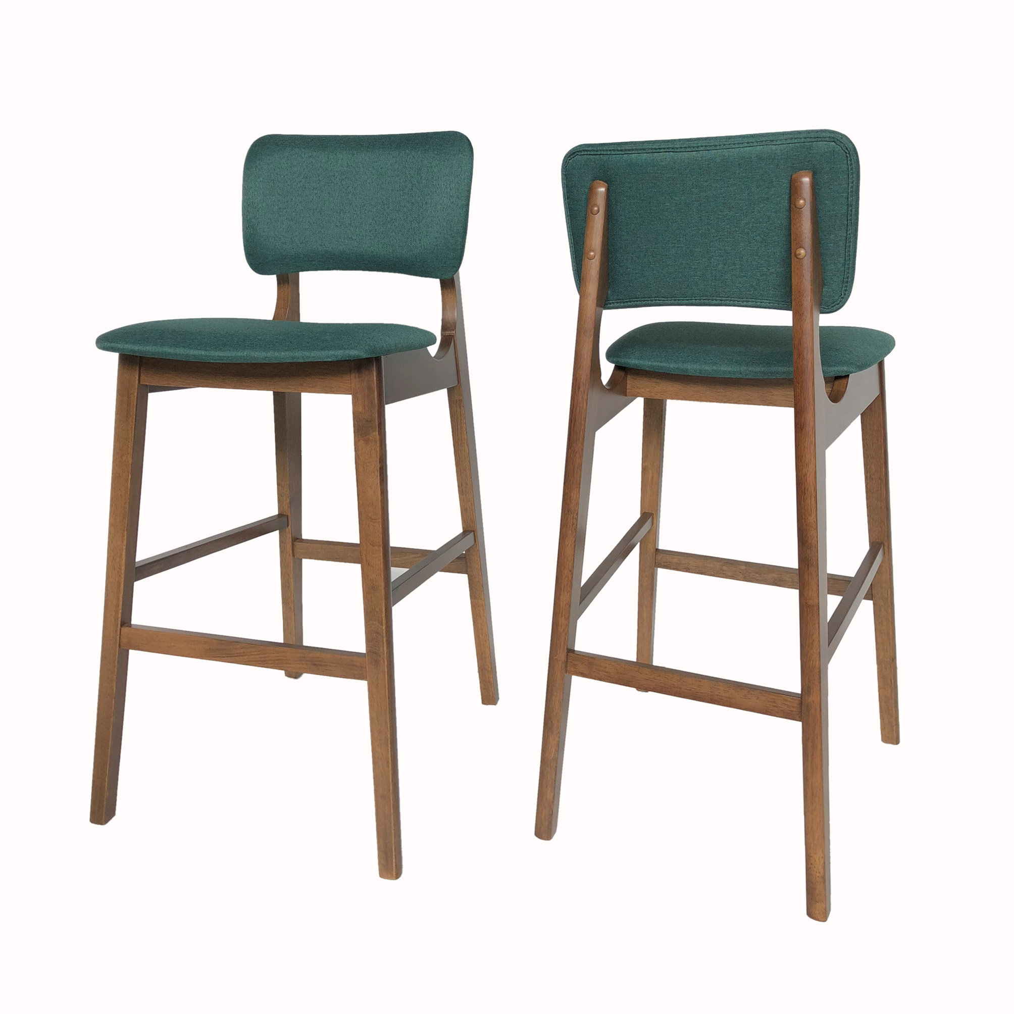 Corrigan Studio® Wood Frame Bar Stools Set of 2 | Wayfair