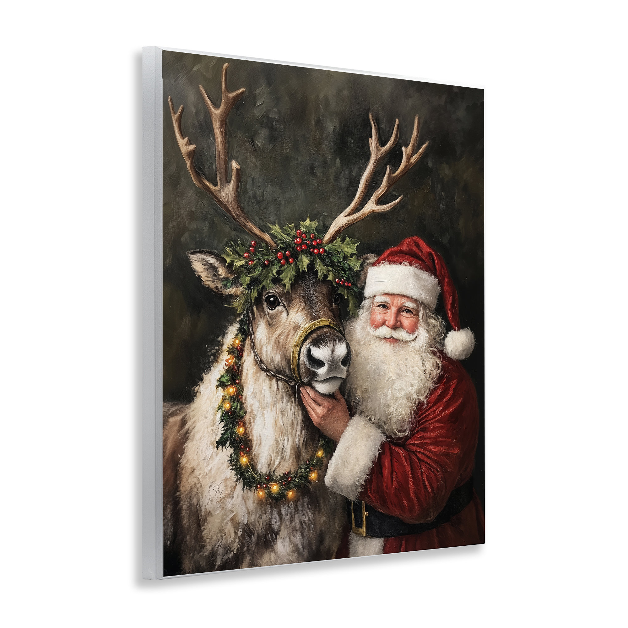 Charlton Home® Santa & Reindeer Portrait Wall Plaque, design by ...
