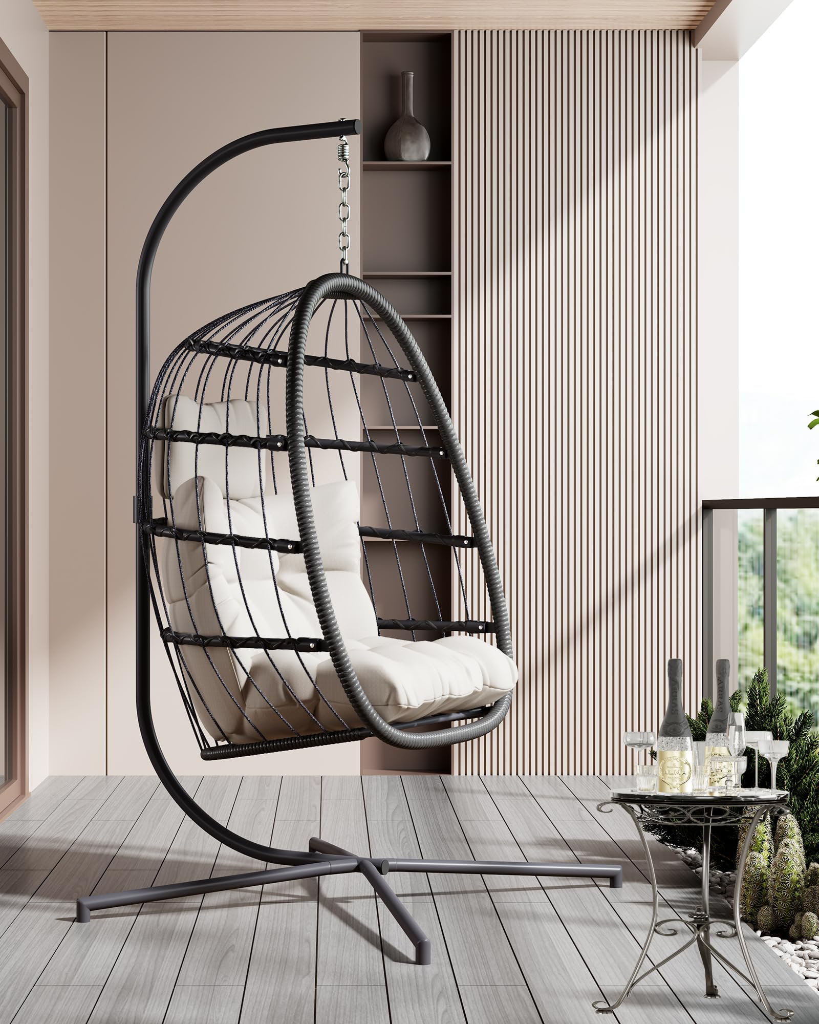 Corrigan Studio® Hanging Egg Chair Wth Stand | Wayfair