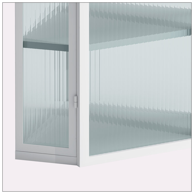 Ebern Designs Wall Mounted Corner Cabinet with Featuring Four-tier ...