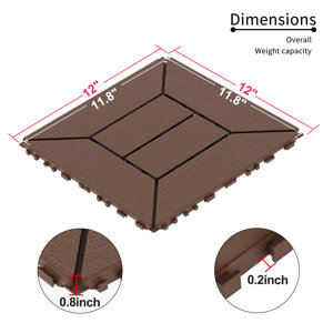 INLE DIY Module Interlocking Decking Tiles Floor Tile | Wayfair