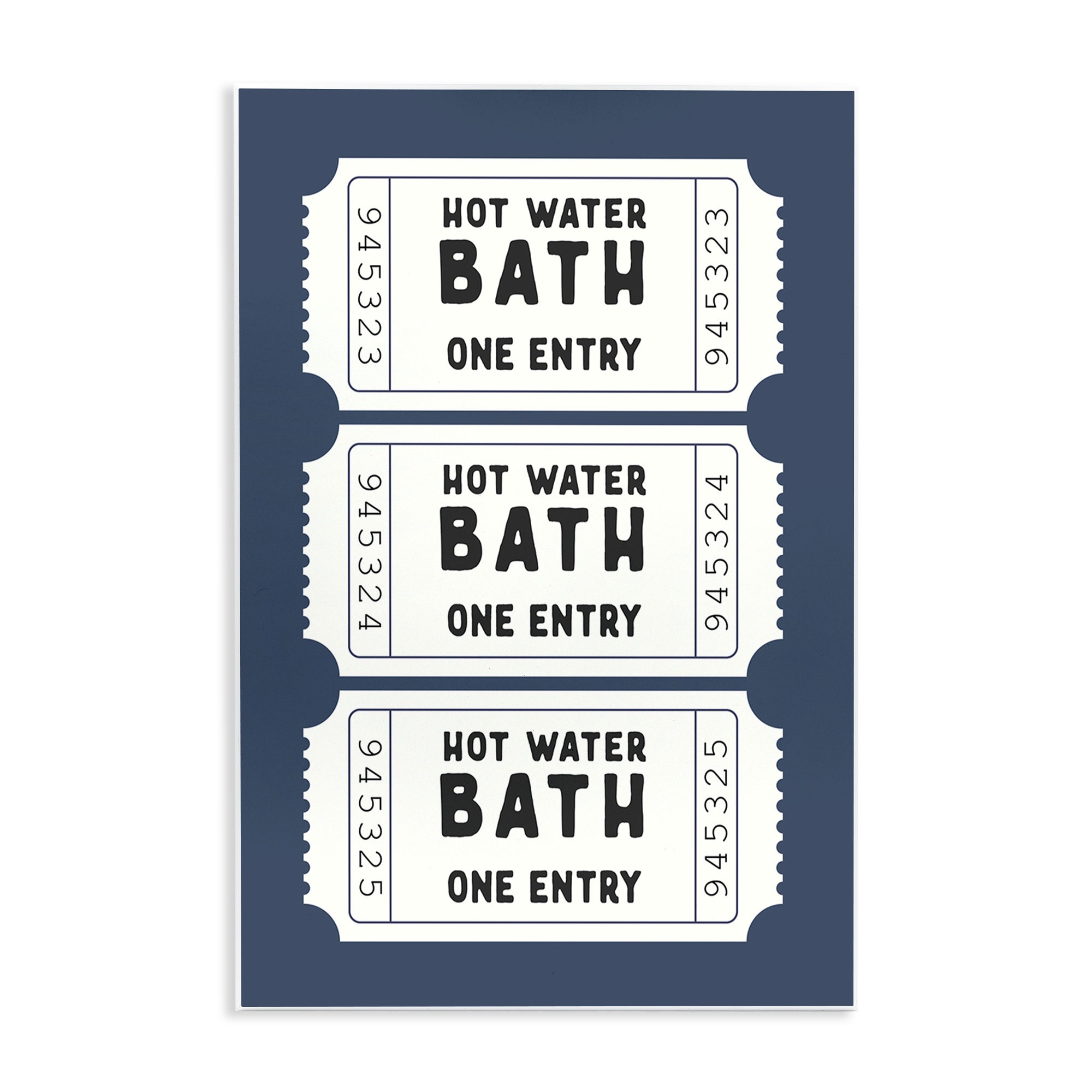 George Oliver Navy Bath Ticket Stubs Wall Plaque, design by Lettered ...