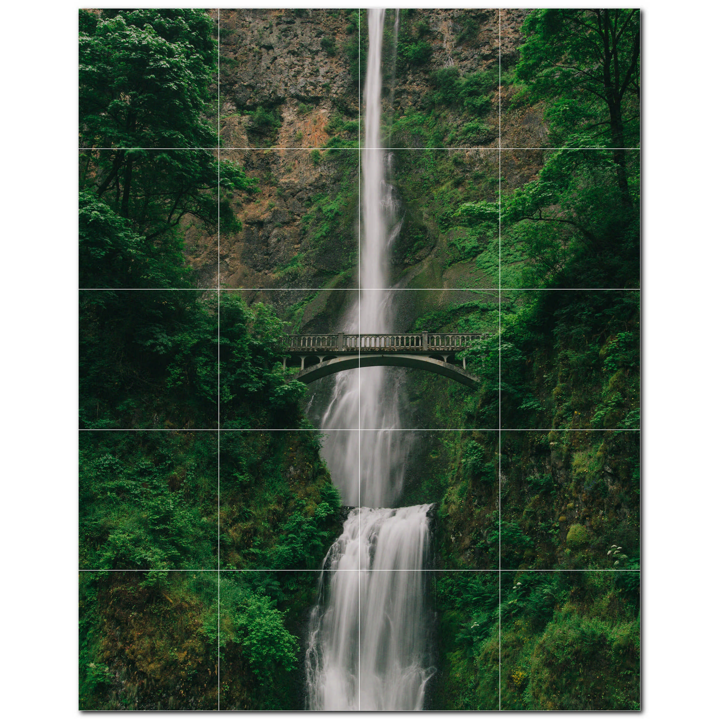 Picture-Tiles.com 32" x 40" Ceramic Waterfalls Photo Decorative Mural ...
