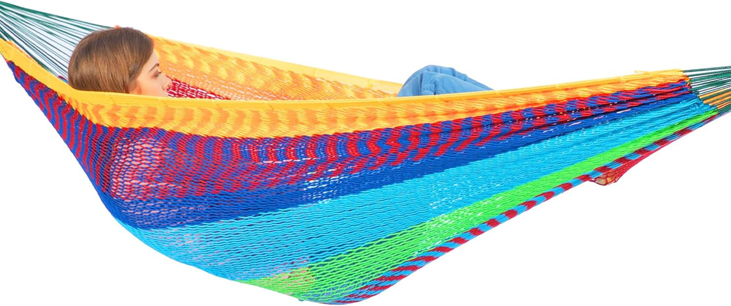 Rosecliff Heights Mayan Hammock - Handwoven XL Thick Soft Rope Hammock ...