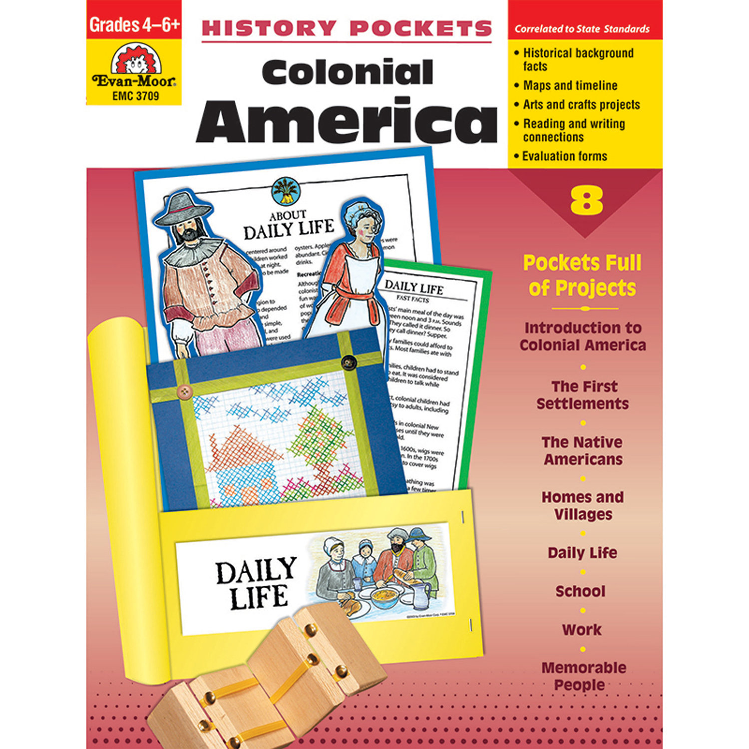 Evan-Moor History Pockets Colonial America Book | Wayfair