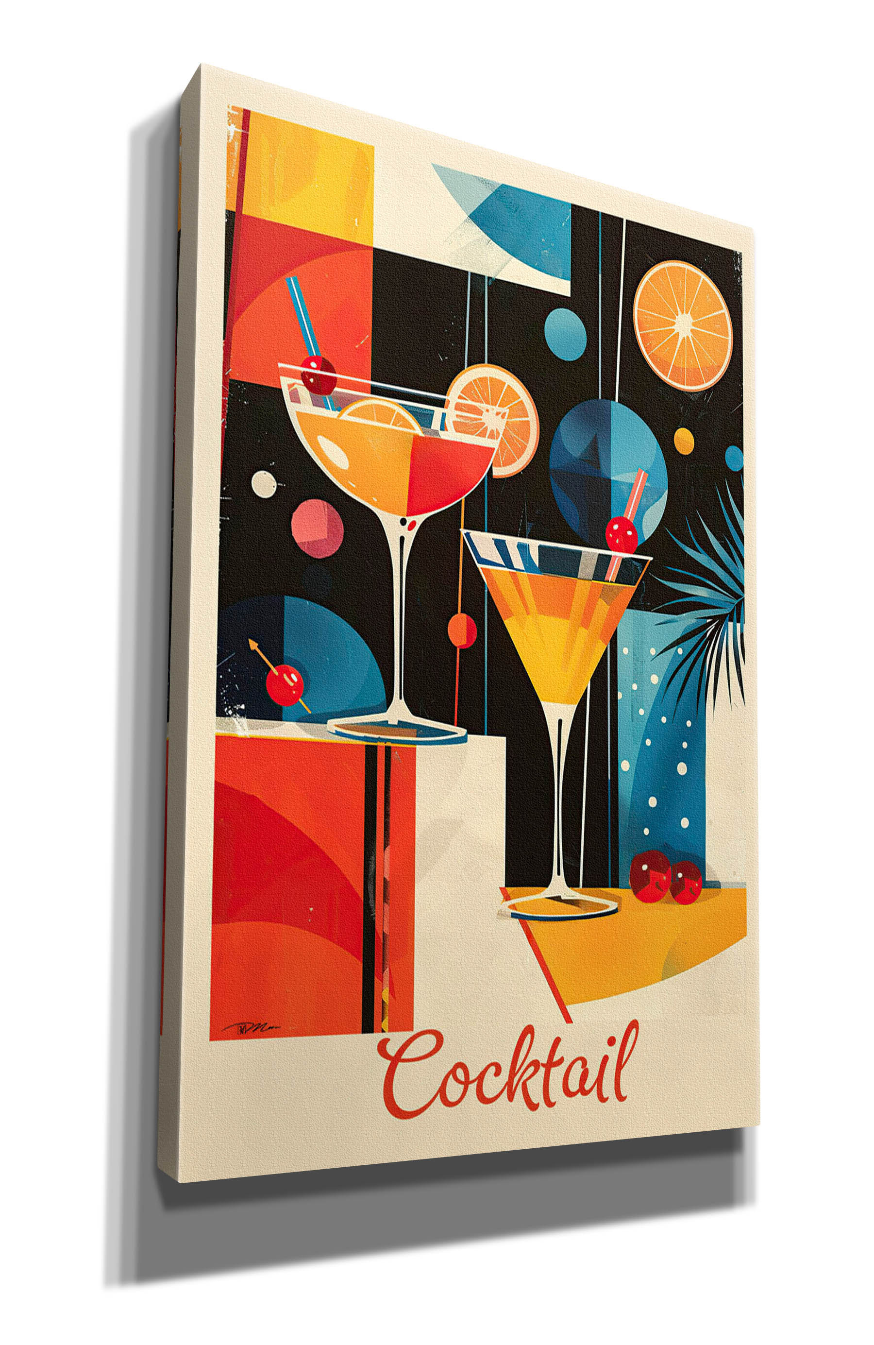 Bay Isle Home™ 'Vintage Abstract Cocktail Poster 1' by Momart Canvas ...