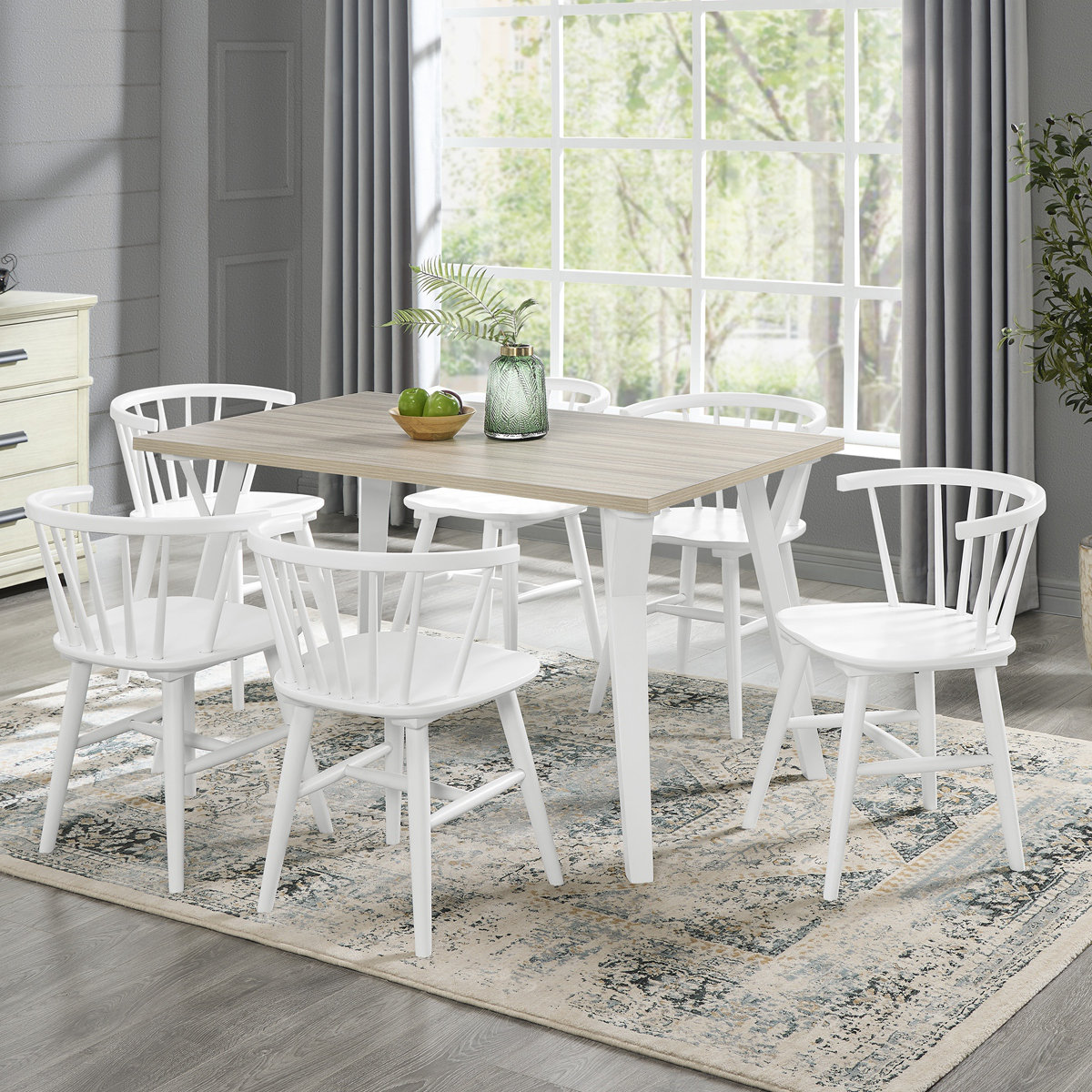 Gracie Oaks Alwynn And Natural Wood Dining Set, Dining Table With ...